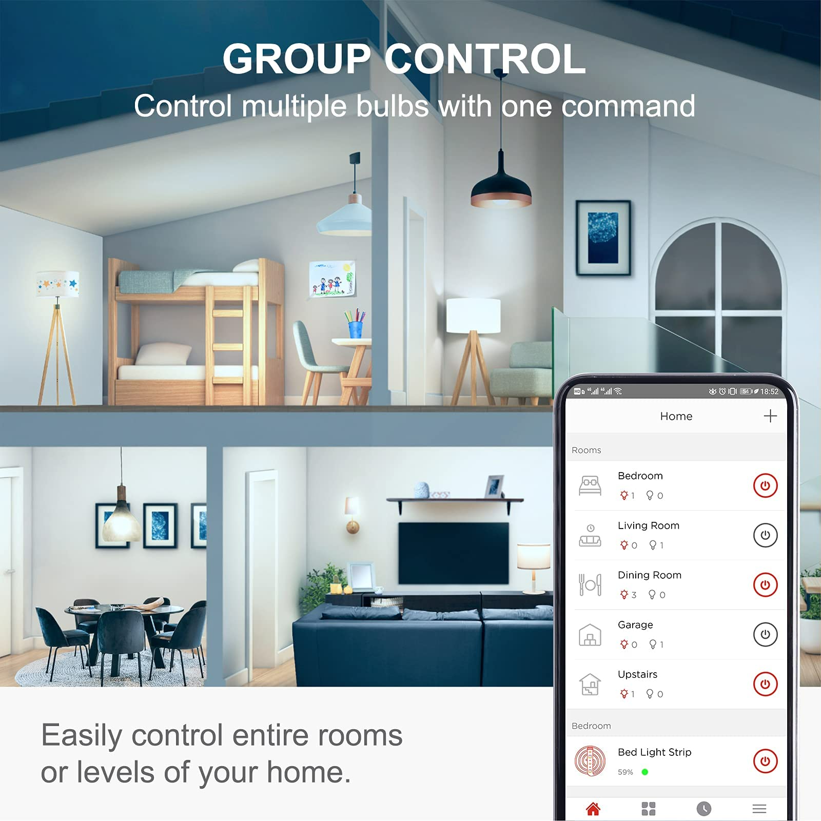Sengled Smart Light Bulbs, WiFi Light Bulbs No Hub Required, Smart Bulbs That Work with Alexa, Google Home, Smart LED Light A19 Daylight (5000K), 800LM 60W Equivalent, 2 Pack
