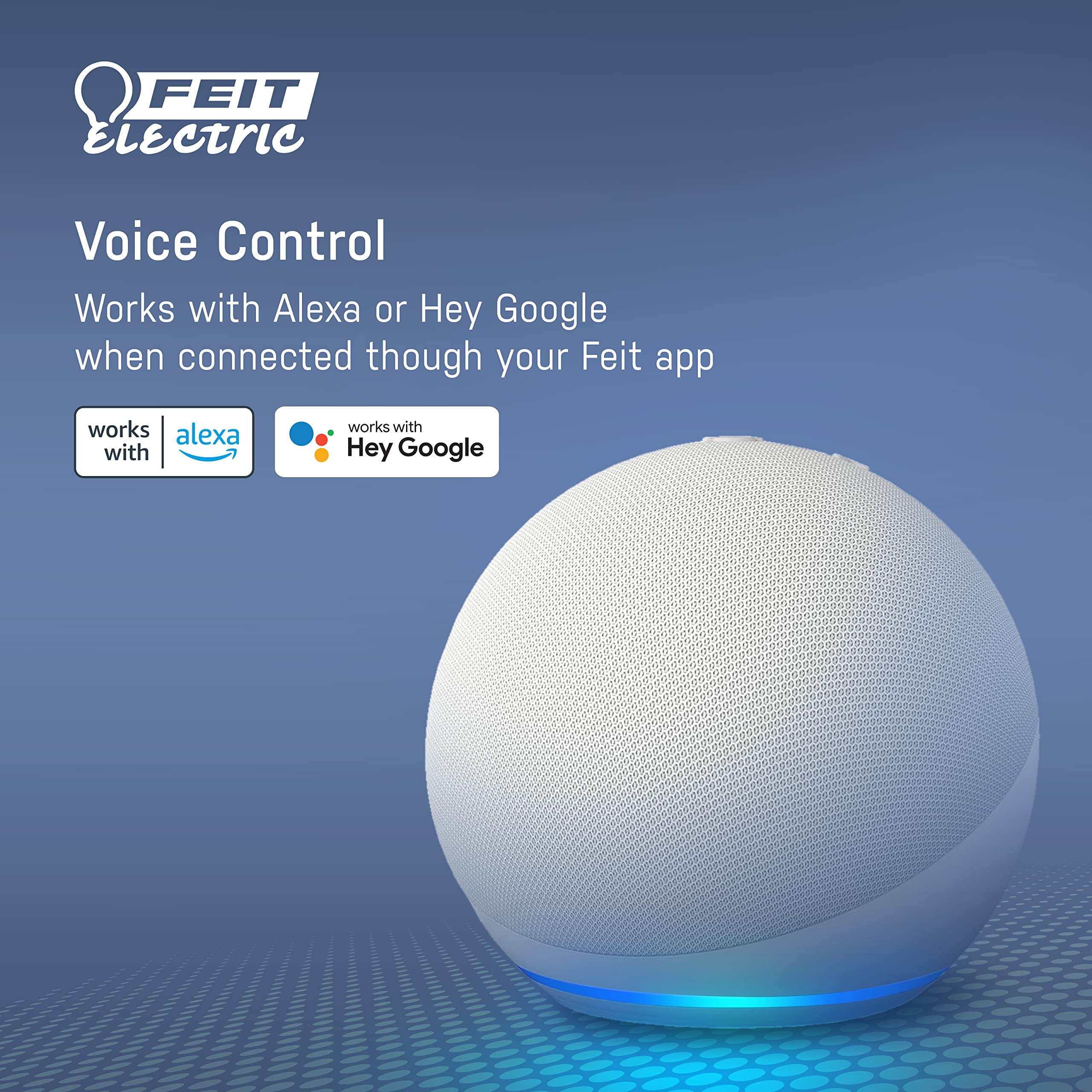 Feit Electric 50-Watt Equivalent MR16 Alexa Google Siri Smart RGBW LED Light Bulb