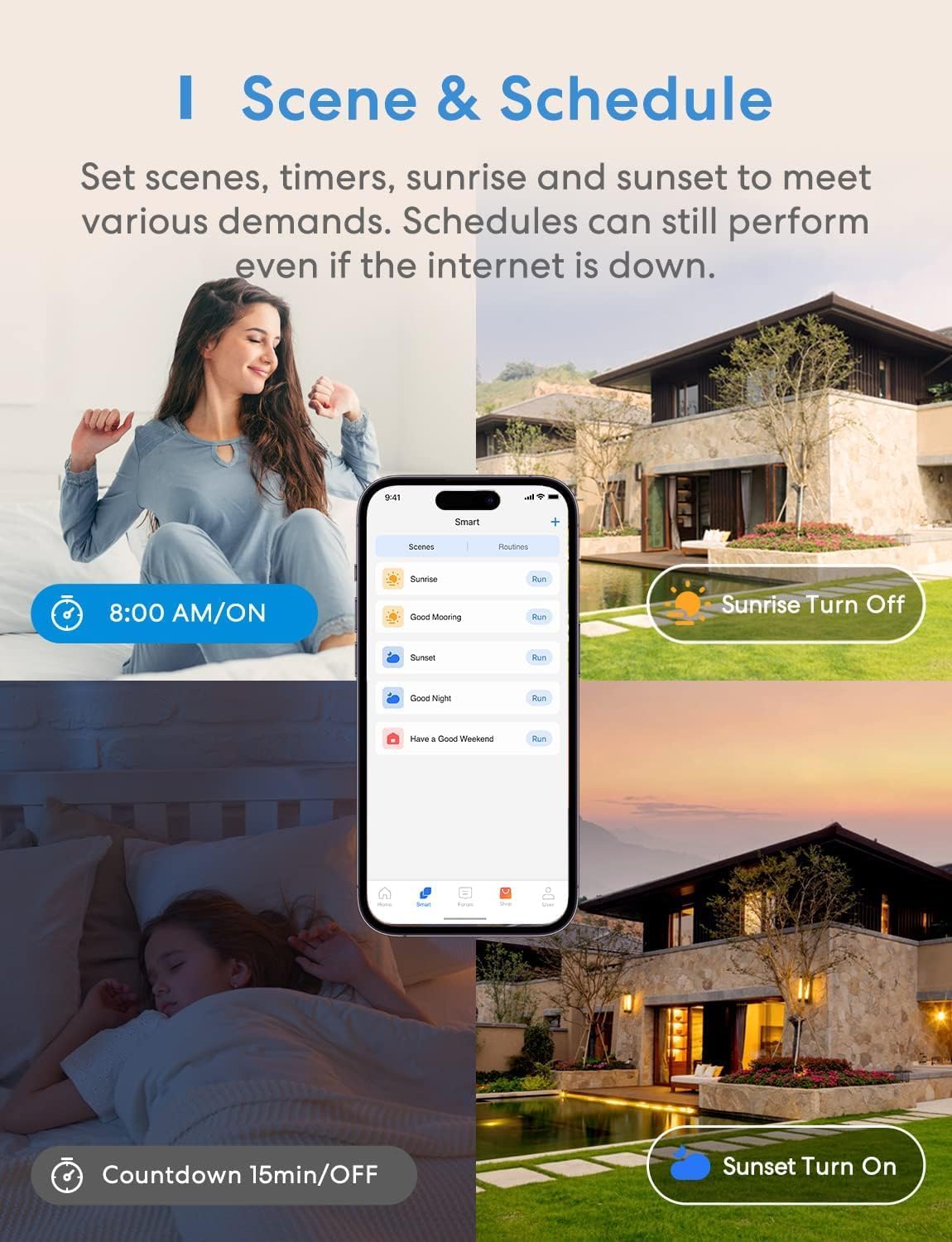 Meross Smart Light Switch Supports Apple HomeKit, Siri, Alexa, Google Assistant & SmartThings, 2.4GHz Wi-Fi Light Switch, Neutral Wire Required, Single Pole, Remote Control Schedule, 2 Pack