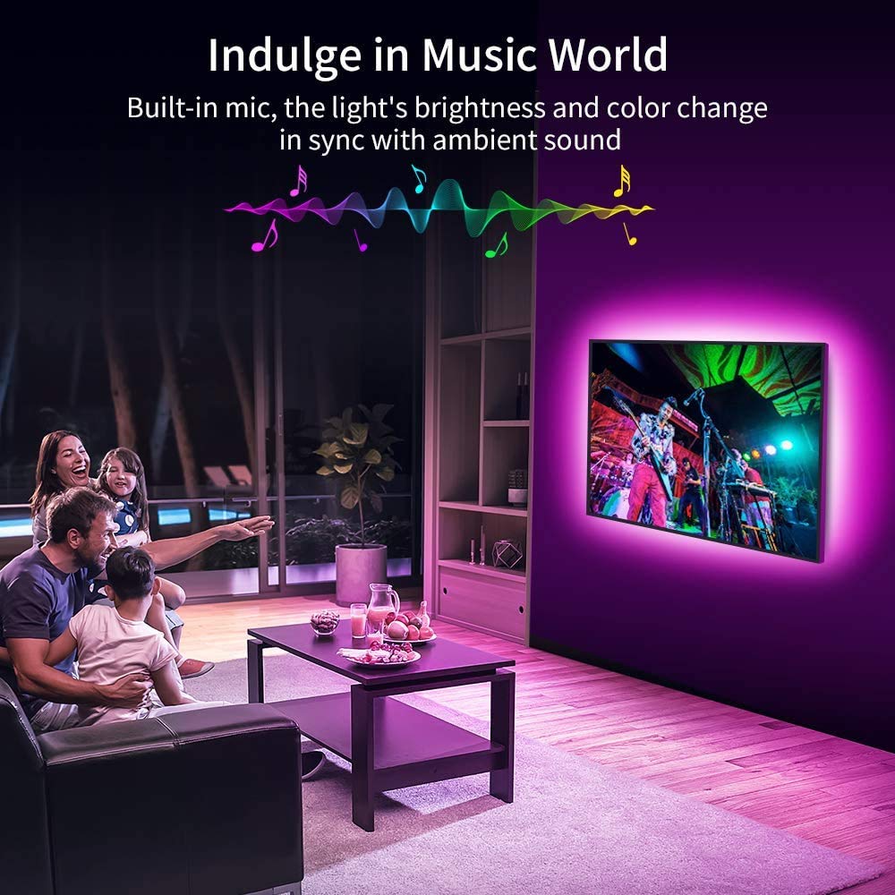 Govee TV Backlights, 10ft LED Lights for TV Work with Alexa, Google Assistant and APP, Music Sync, 16 Million RGB DIY Colors, TV LED Backlight for 46-60 inch TVs, USB Powered