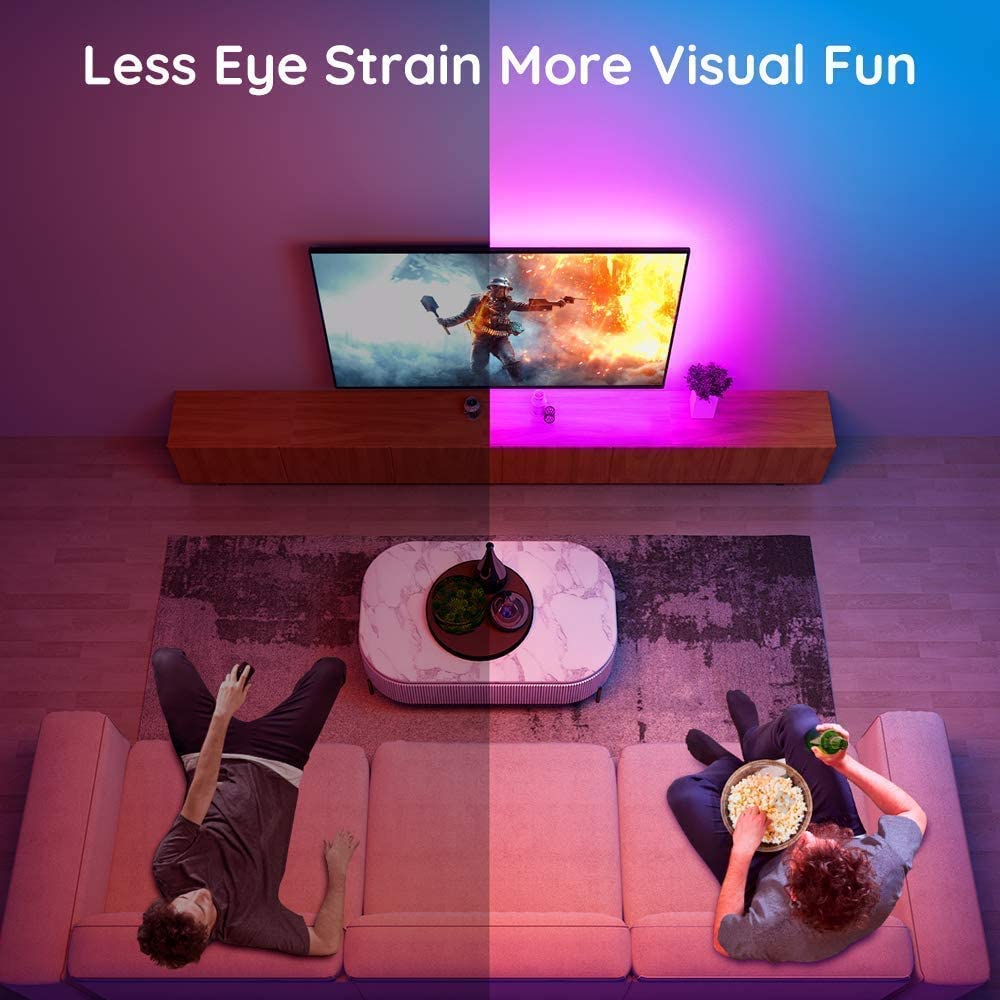 Govee TV Backlights, 10ft LED Lights for TV Work with Alexa, Google Assistant and APP, Music Sync, 16 Million RGB DIY Colors, TV LED Backlight for 46-60 inch TVs, USB Powered