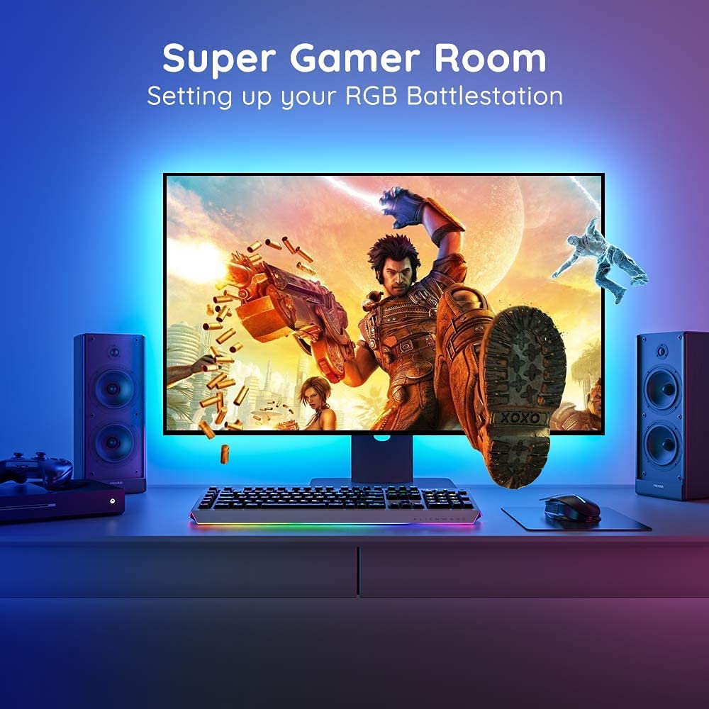 Govee TV Backlights, 10ft LED Lights for TV Work with Alexa, Google Assistant and APP, Music Sync, 16 Million RGB DIY Colors, TV LED Backlight for 46-60 inch TVs, USB Powered