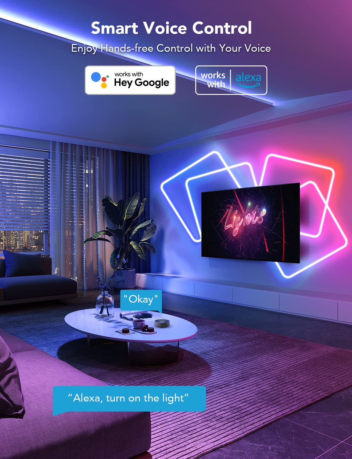 Govee Neon Rope Lights RGBIC, 16.4ft LED Strip Lights Music Sync, Customizable DIY Design, Works with Alexa Google Assistant, Personalized Neon Lights for Gaming Room Wall Decor (Not Support 5G WiFi)