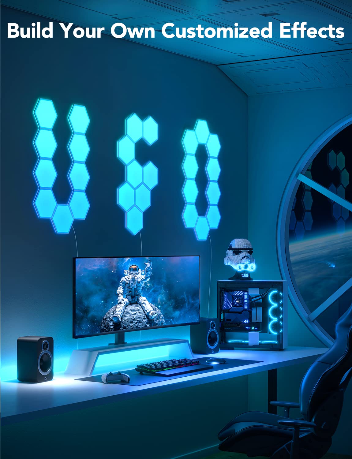 Govee Glide Hexa Light Panels, RGBIC LED Hexagon Wall Lights, Wi-Fi Smart Home Decor Creative Lights with Music Sync, Works with Alexa Google Assistant for Living Room, Bedroom, Gaming Rooms,10 Pack