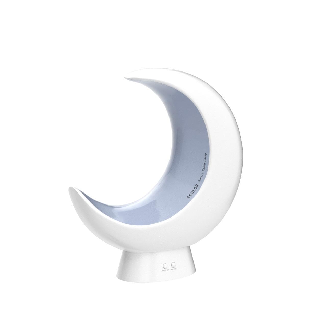ECOLOR Smart Table Lamp, RGB APP Control Moon Lamp, Small Lamp with Scene Mode and Music Mode, Dimmable Warm White Light Touch Lamps for Bedrooms and Living Room