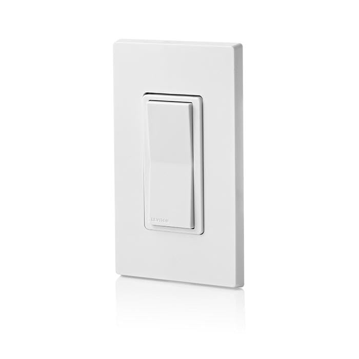 Leviton D215S-1BW Decora Smart Wi-Fi, No Hub Required (2nd Gen) 15A Light Switch