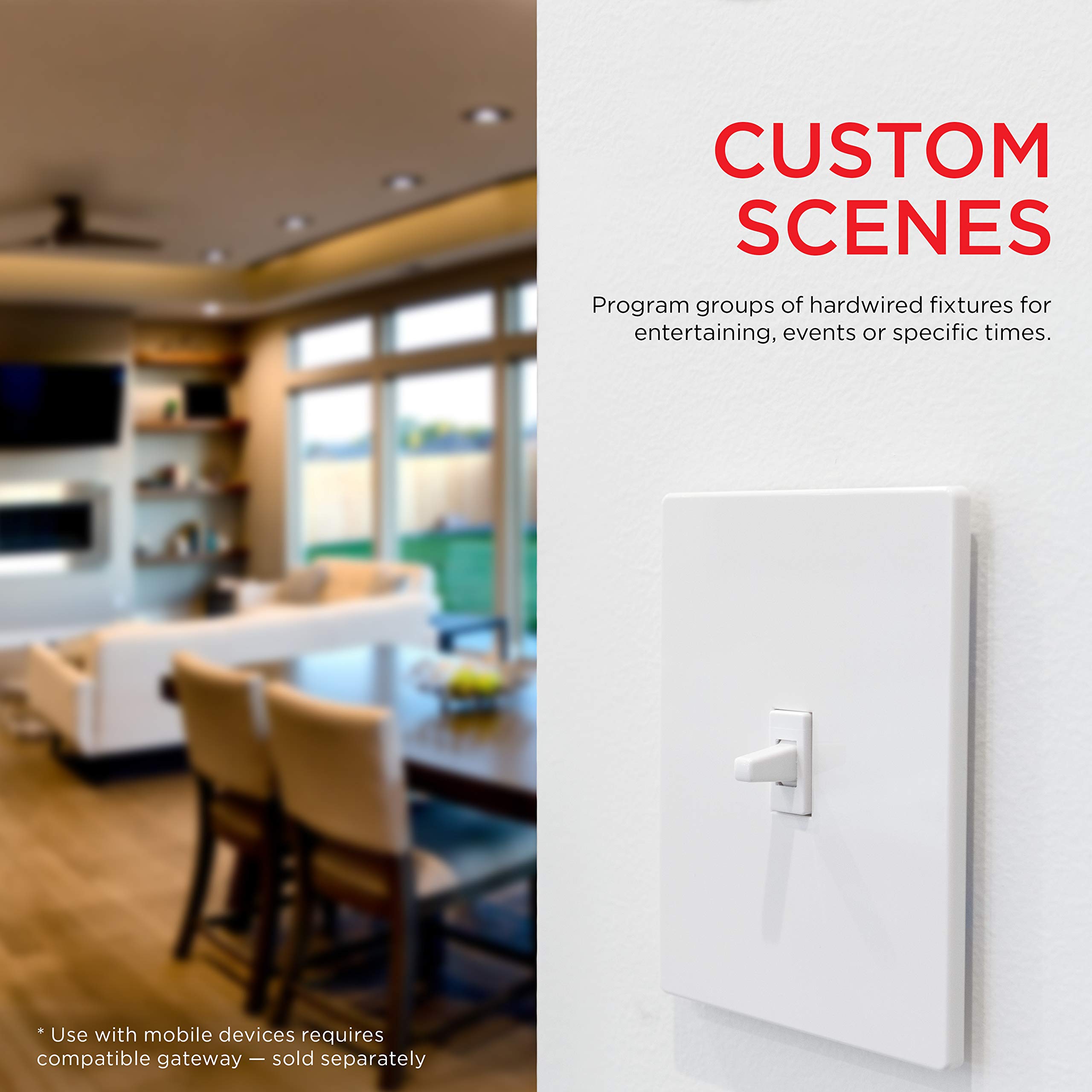 UltraPro Z-Wave Smart Toggle Light Switch with QuickFit and SimpleWire, 3-Way Ready, Compatible with Alexa, Google Assistant, ZWave Hub Required, Repeater/Range Extender, White, 2-Pack, 54912