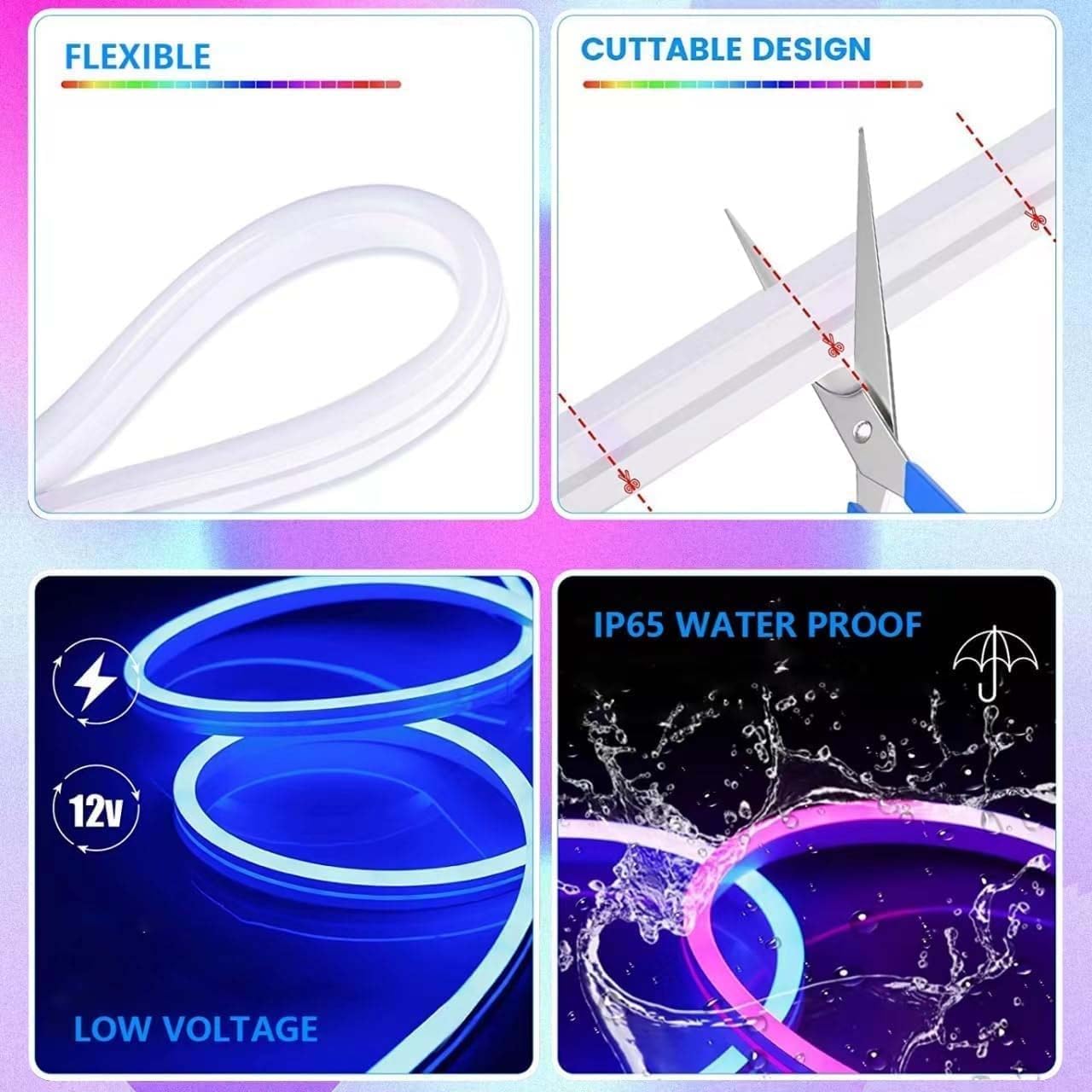 Led Lights for Bedroom, L8star 50ft Rgb Led Strip Lights with Bluetooth and Remote Control Sync to Music