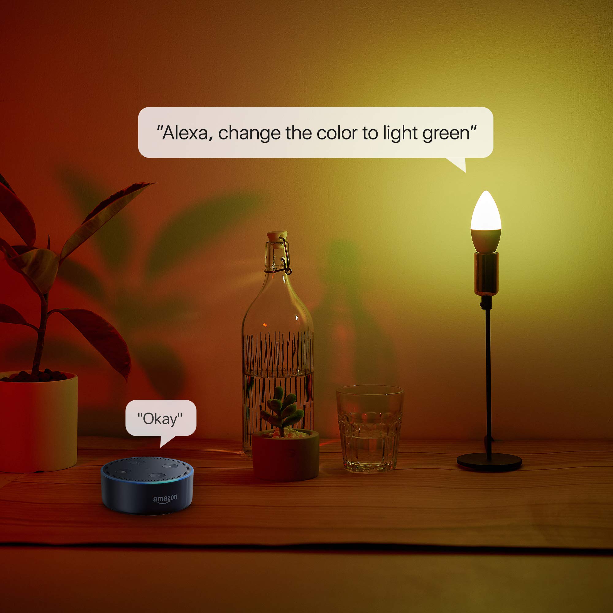 LUMIMAN Candelabra Smart Bulb E12 LED Smart Light Bulbs WiFi RGB Color Changing Smart Lights That Work with Alexa Google Home Music Sync Tunable White 5W 400lm No Hub Required 3 Pack