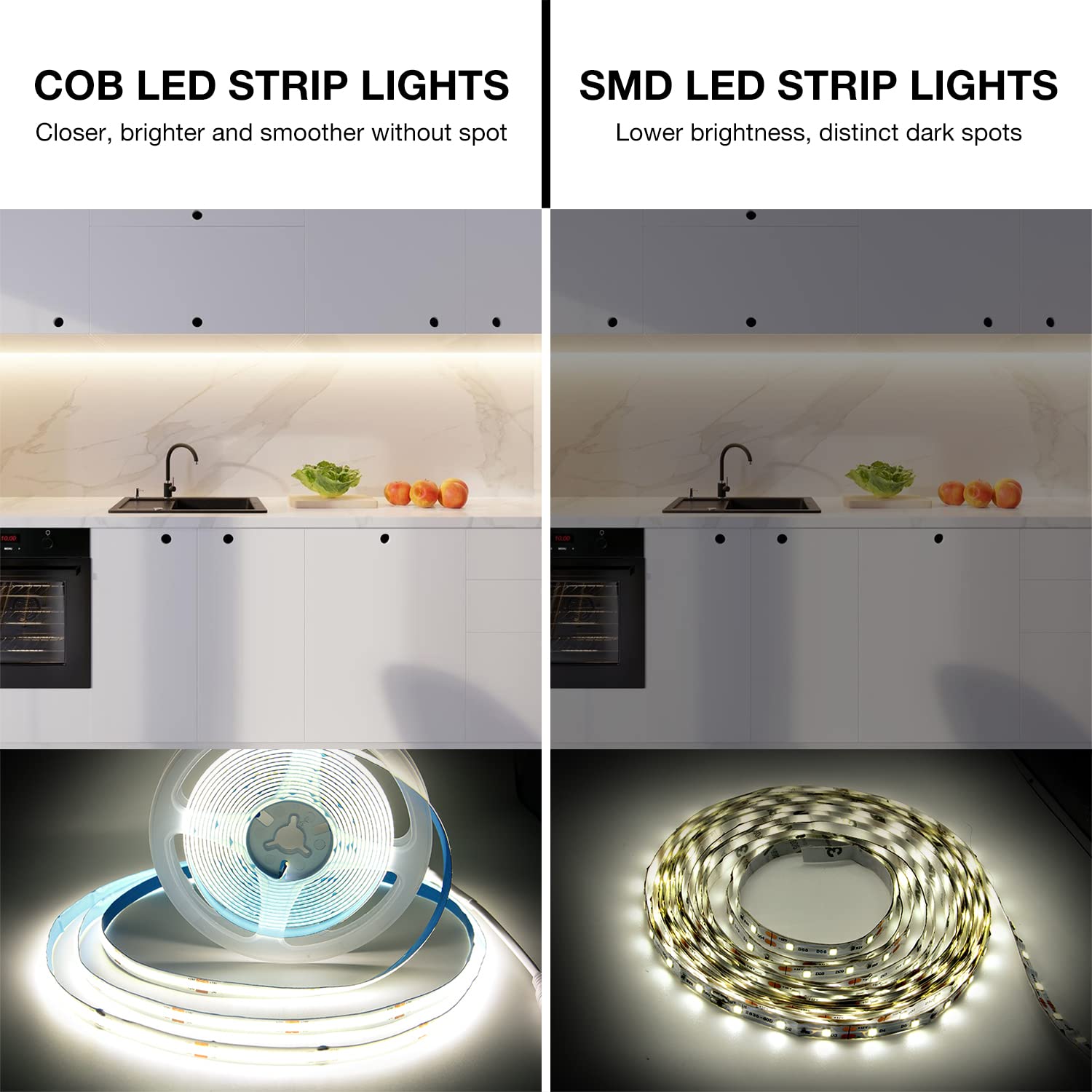 DAYBETTER Smart Led Lights 32.8ft, App Controlled Led Strip Lights Kits with 24 Keys Remote, Timer Schedule Led Lights Strip, Color Changing Led Lights for Bedroom Party Kitchen