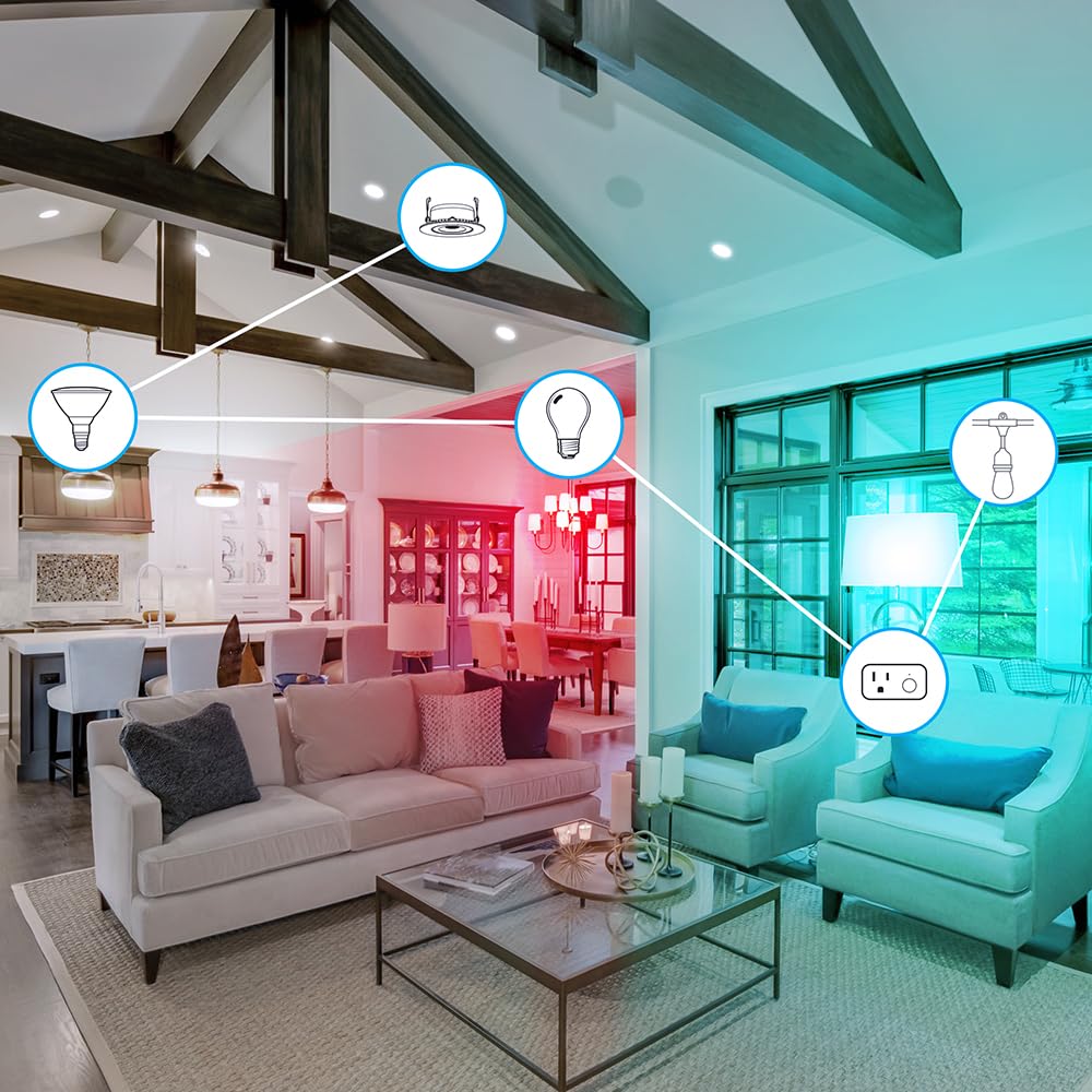 Feit Electric 60 Watt Equivalent Smart Filament Globe Bulb, Spiral Filament WiFi Dimmable, Works with Alexa and Google Assistant No Hub Required, G30 Vanity LED Smart Light Bulb G3060/RGBW/FIL/AG