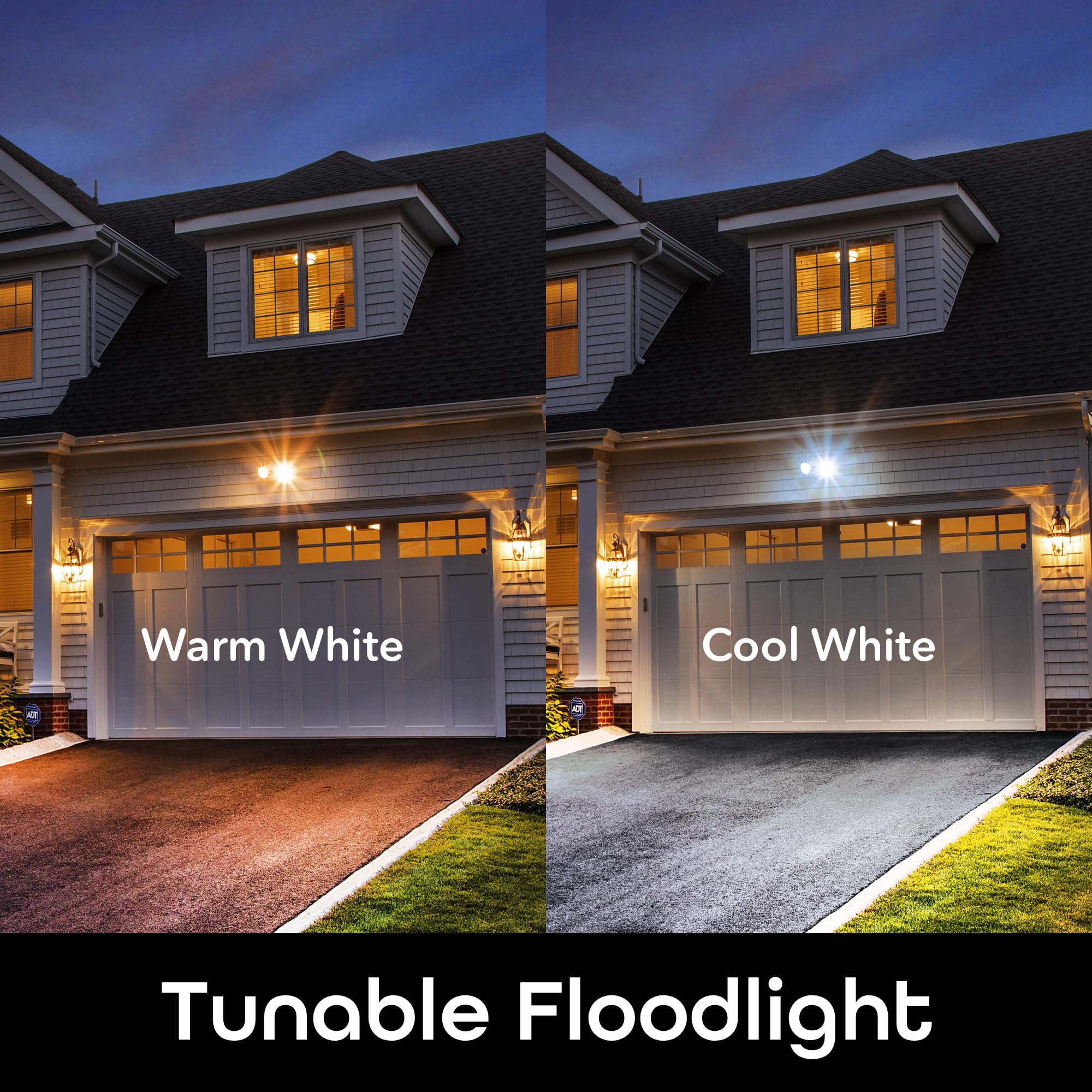 Geeni LUX Smart Floodlight, White β Outdoor 2700K-6500K Dimmable LED Bulb, E26, PAR38, 11W, 1000 Lumens β No Hub Needed - Compatible with Alexa, Google Home, Requires 2.4 GHz WiFi, 2 Pack