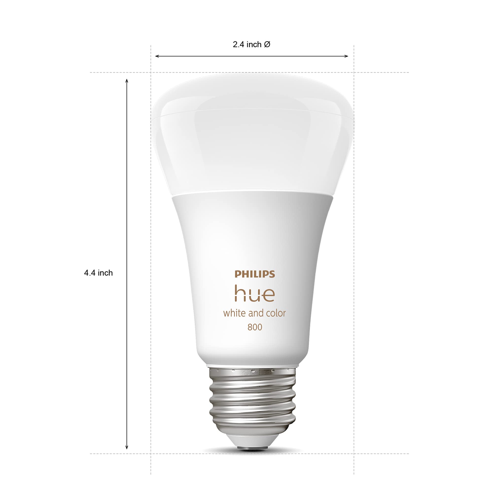 Philips Hue MAIN-54158 White & Color Ambiance LED Starter Kit-3 Multicolor A19 Bulbs, Bridge and Hue Dimmer Switch (Gen 3-Richer Colors), 1 Count (Pack of 1), Multi