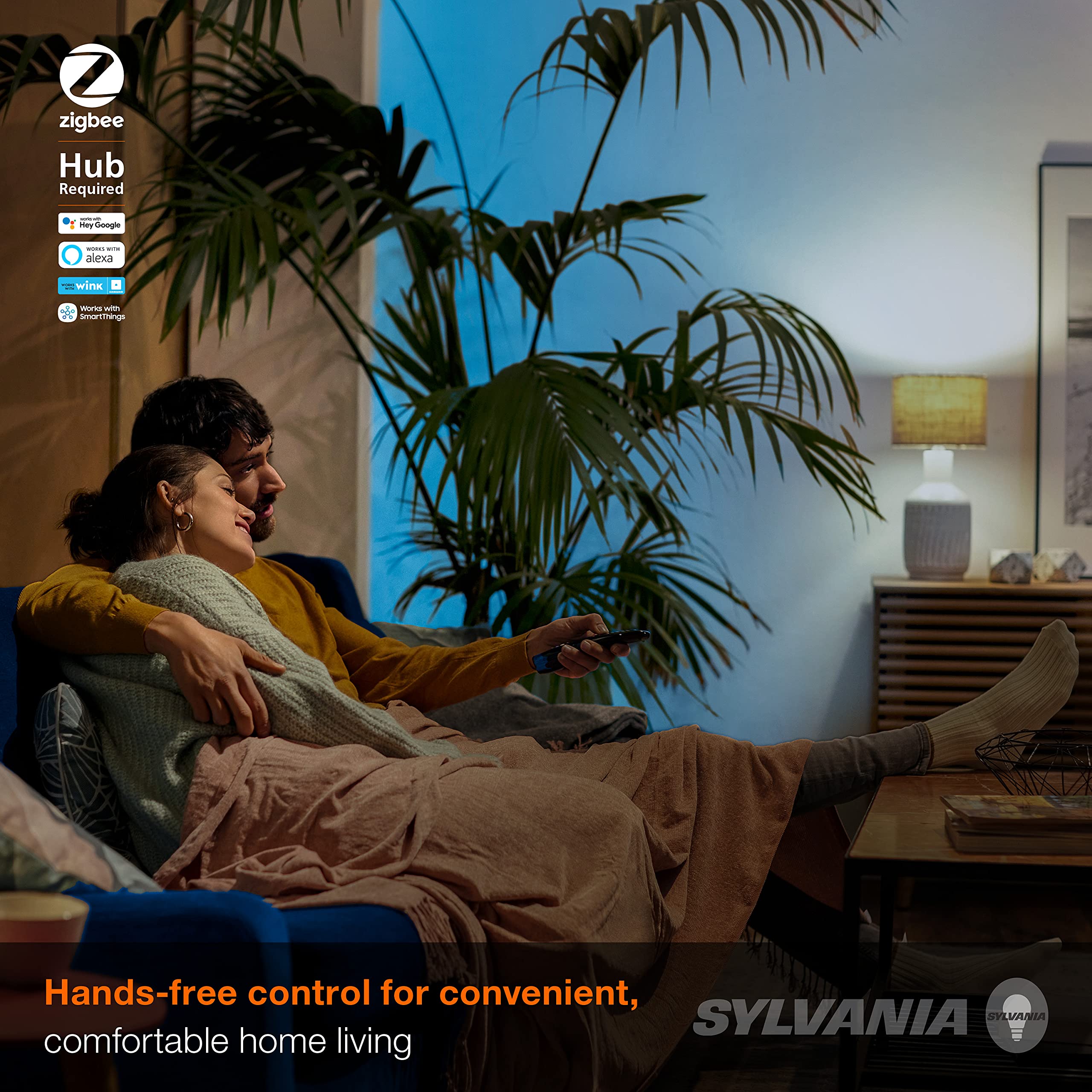 SYLVANIA Smart ZigBee Flex Strip, RGBW Full Color and Tunable White Starter Kit, Works with SmartThings, Wink, and Amazon Echo Plus, Hub Needed for Alexa and Google Assistant - 1 Pack