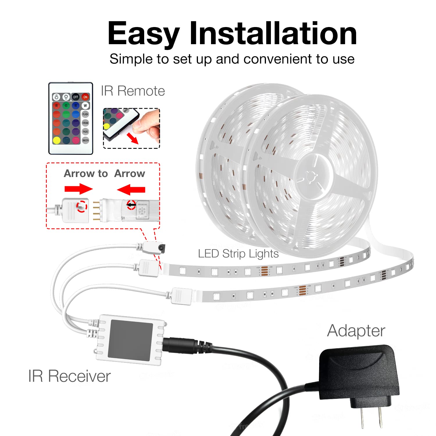 DAYBETTER Smart WiFi Led Lights 100ft, Tuya App Controlled Led Strip Lights, Work with Alexa and Google Assistant, Timer Schedule Led Lights Strip, Color Changing Led Lights for Bedroom Party Kitchen