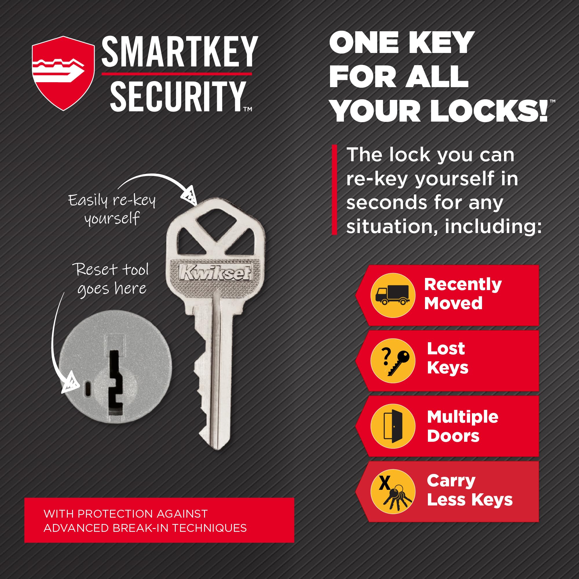 Kwikset Halo Touch Contemporary Square Wi-Fi Fingerprint Smart Lock No Hub Required featuring SmartKey Security in Satin Nickel (99590-003)
