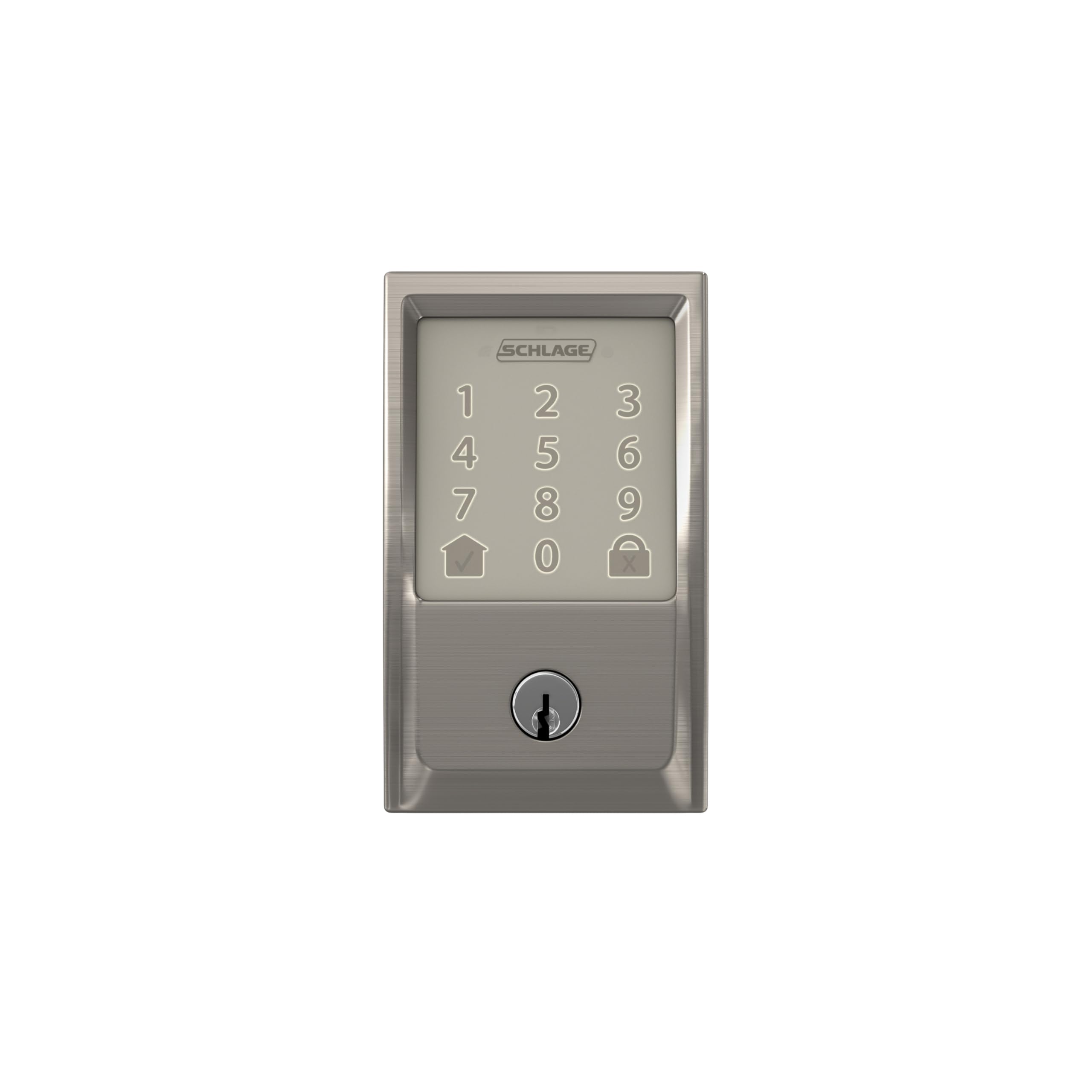 Schlage Encode Smart Wi-Fi Deadbolt with Century Trim in Satin Nickel