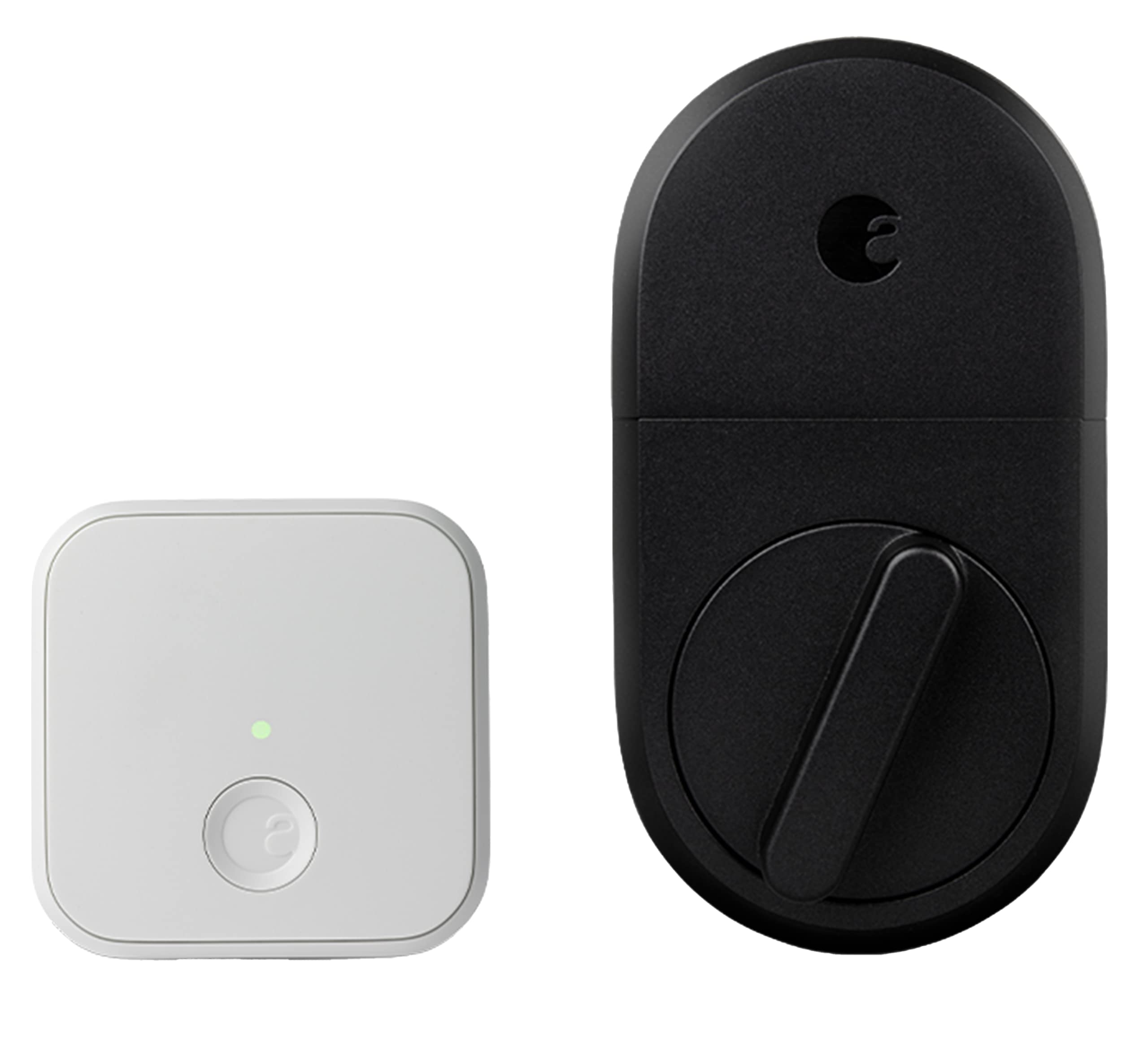 August Smart Lock + Connect Wi-Fi Bridge, Satin Nickel, Works with Alexa, Keyless Home Entry from Anywhere