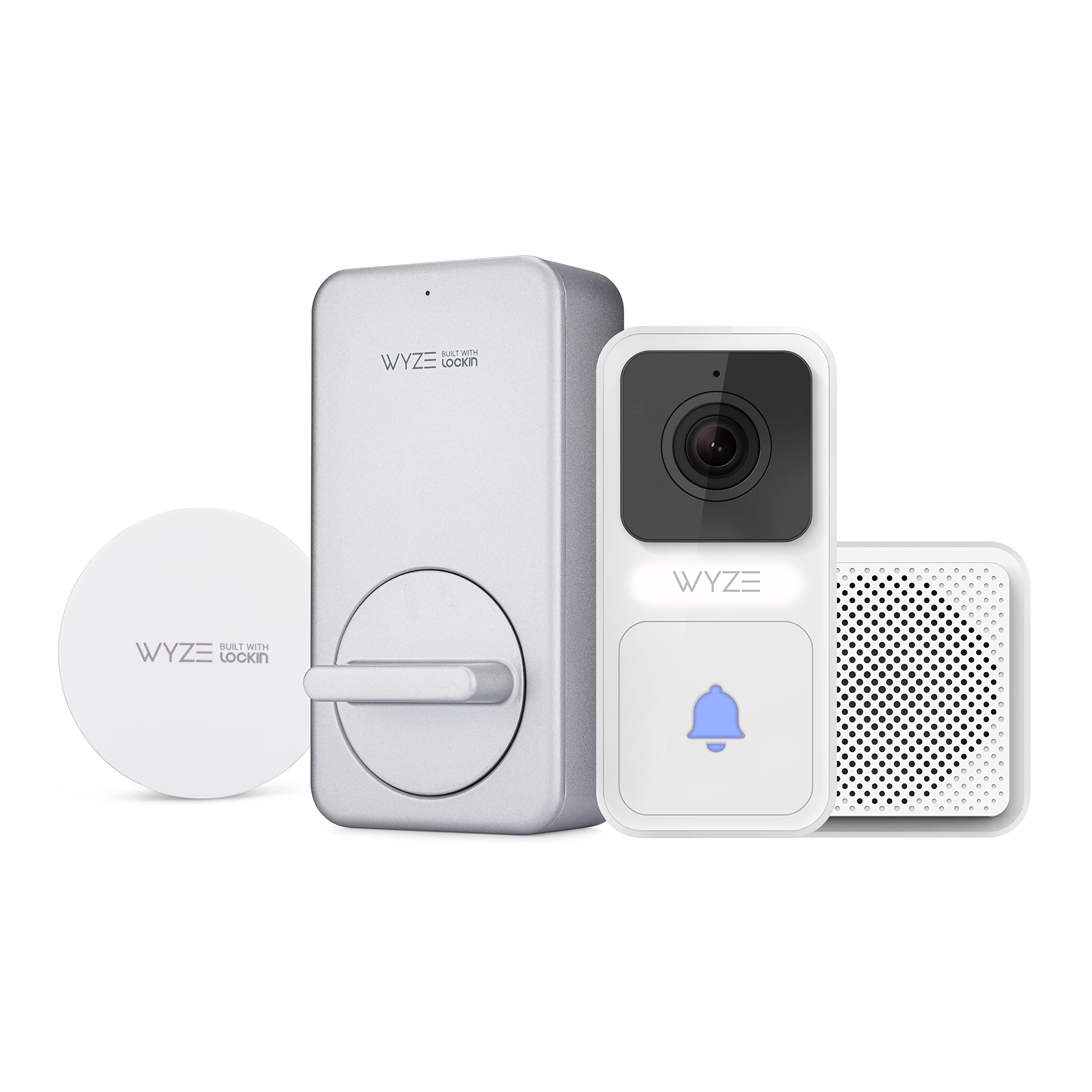 Wyze Lock WiFi & Bluetooth Enabled Smart Door Lock, Wireless & Keyless Entry, works with Amazon Alexa & Google Assistant, Fits on Most Deadbolts, Includes Wyze Gateway - A Certified for Humans Device