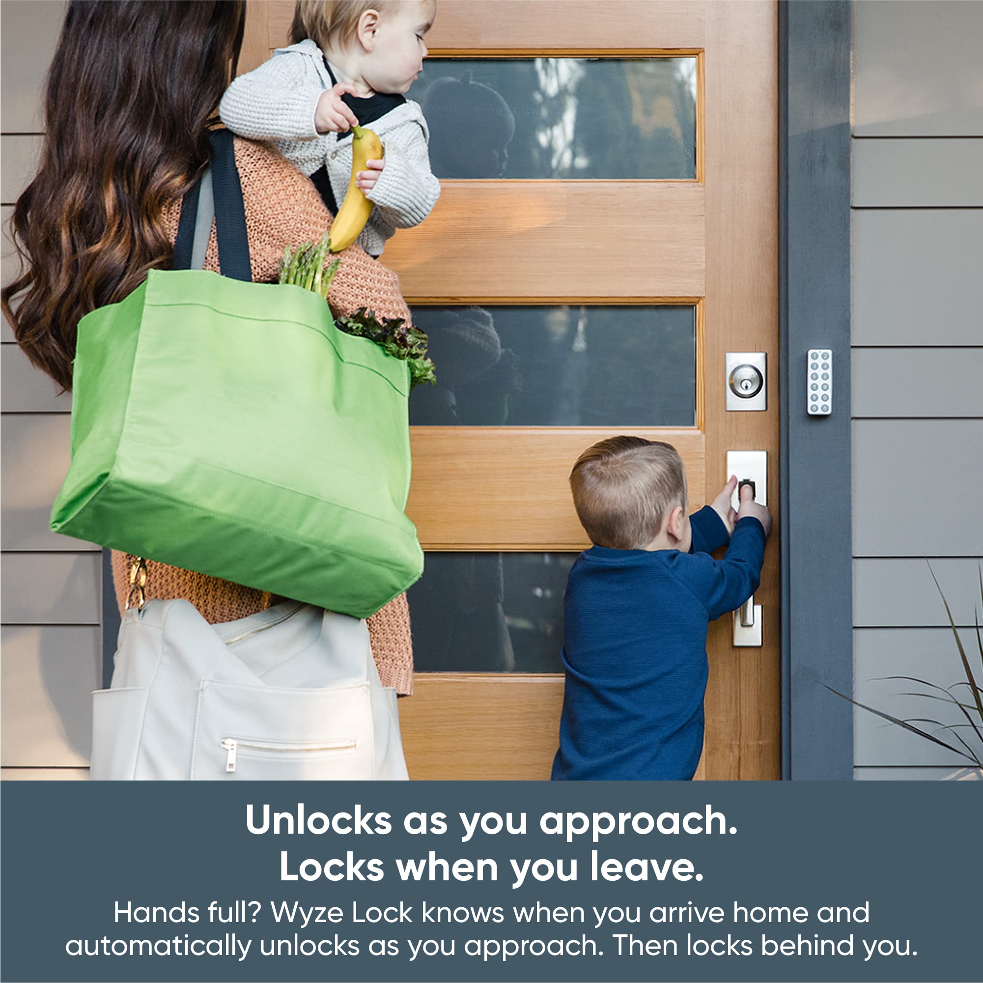 Wyze Lock WiFi & Bluetooth Enabled Smart Door Lock, Wireless & Keyless Entry, works with Amazon Alexa & Google Assistant, Fits on Most Deadbolts, Includes Wyze Gateway - A Certified for Humans Device