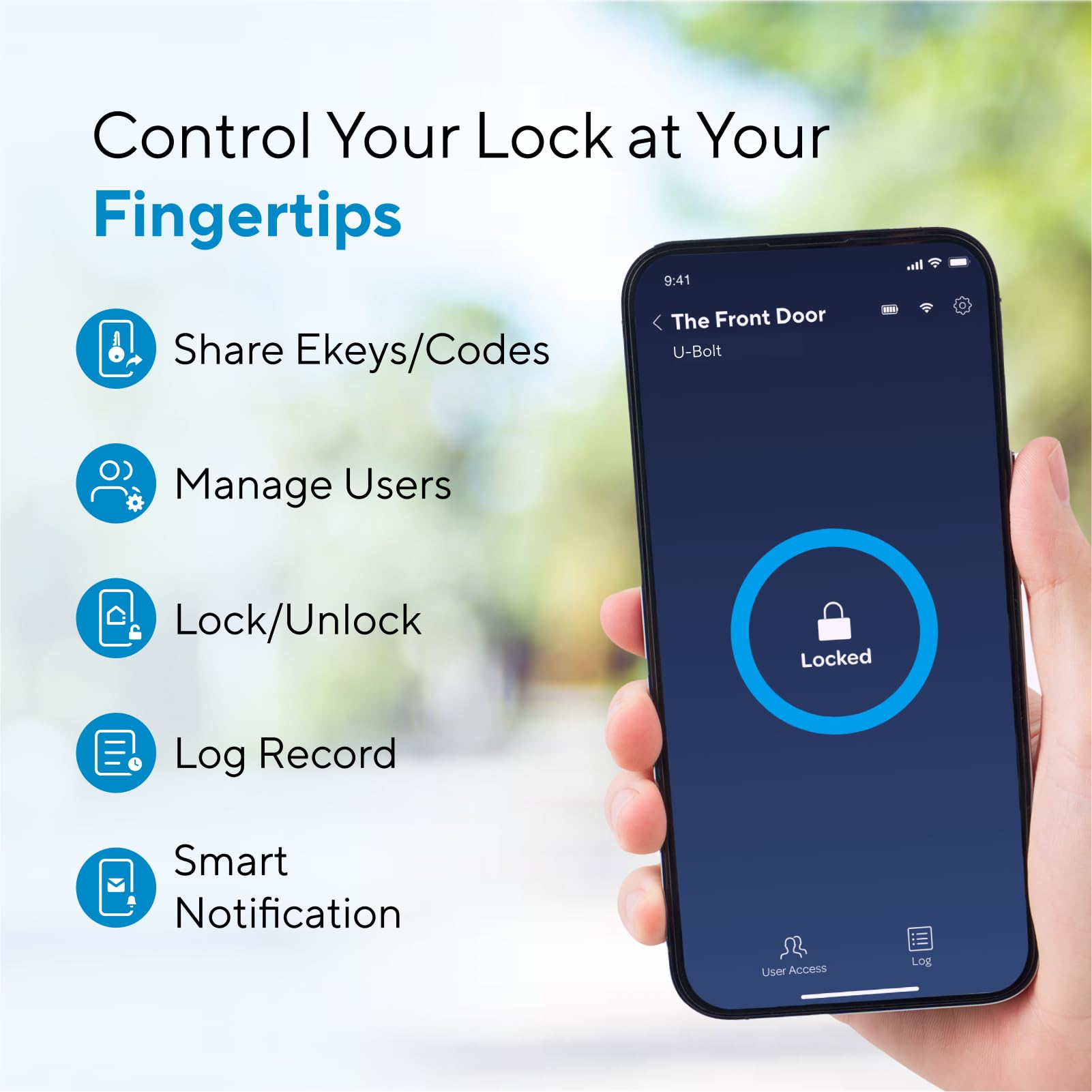 Smart Lock, ULTRALOQ U-Bolt Pro with Bridge WiFi Adaptor, 6-in-1 Keyless Entry Door Lock with App, WiFi, Bluetooth, Fingerprint and Keypad, ANSI Grade 1 Certified, Smart Door Lock, Front Door Lock