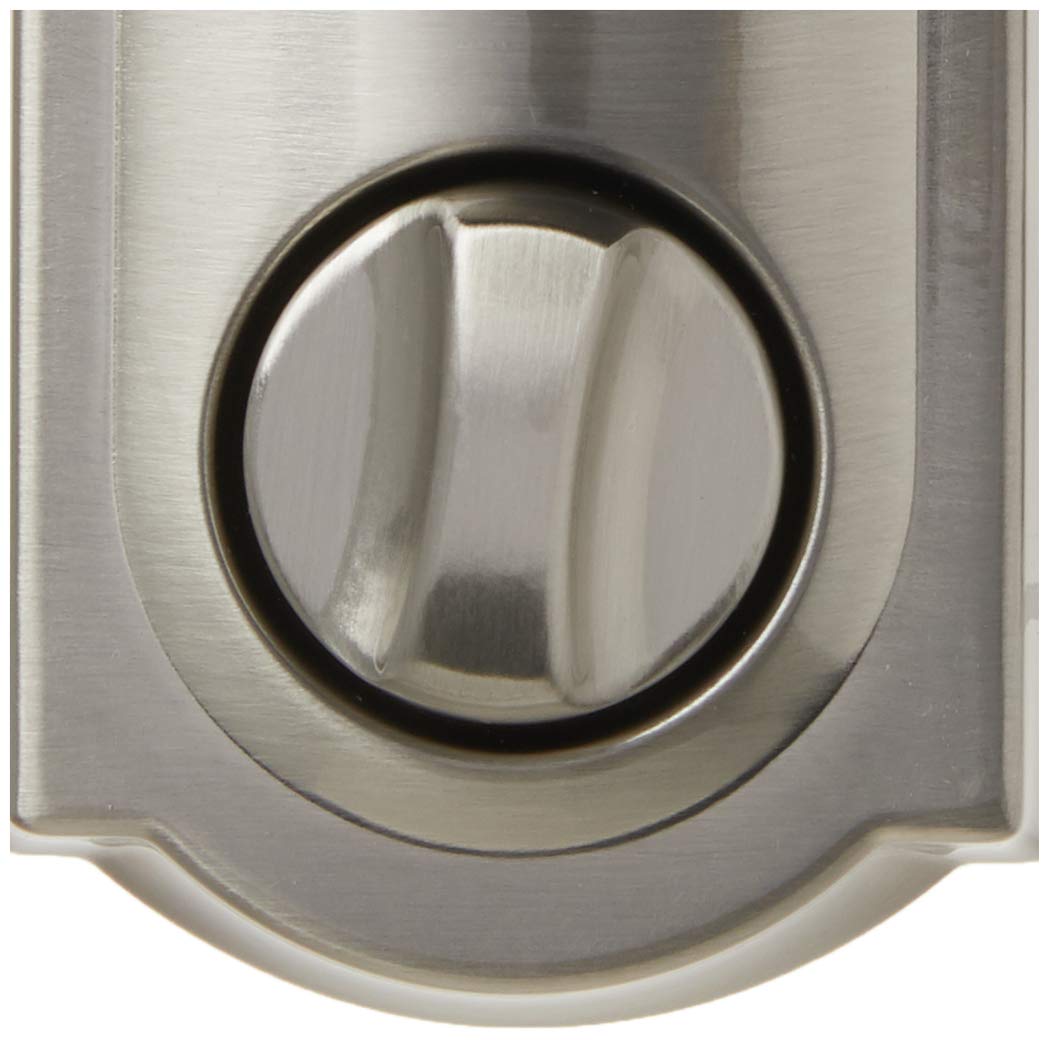 SCHLAGE Z-Wave Connect Camelot Touchscreen Deadbolt with Built-In Alarm, Satin Nickel, BE469 CAM 619, Works with Alexa via SmartThings, Wink or Iris