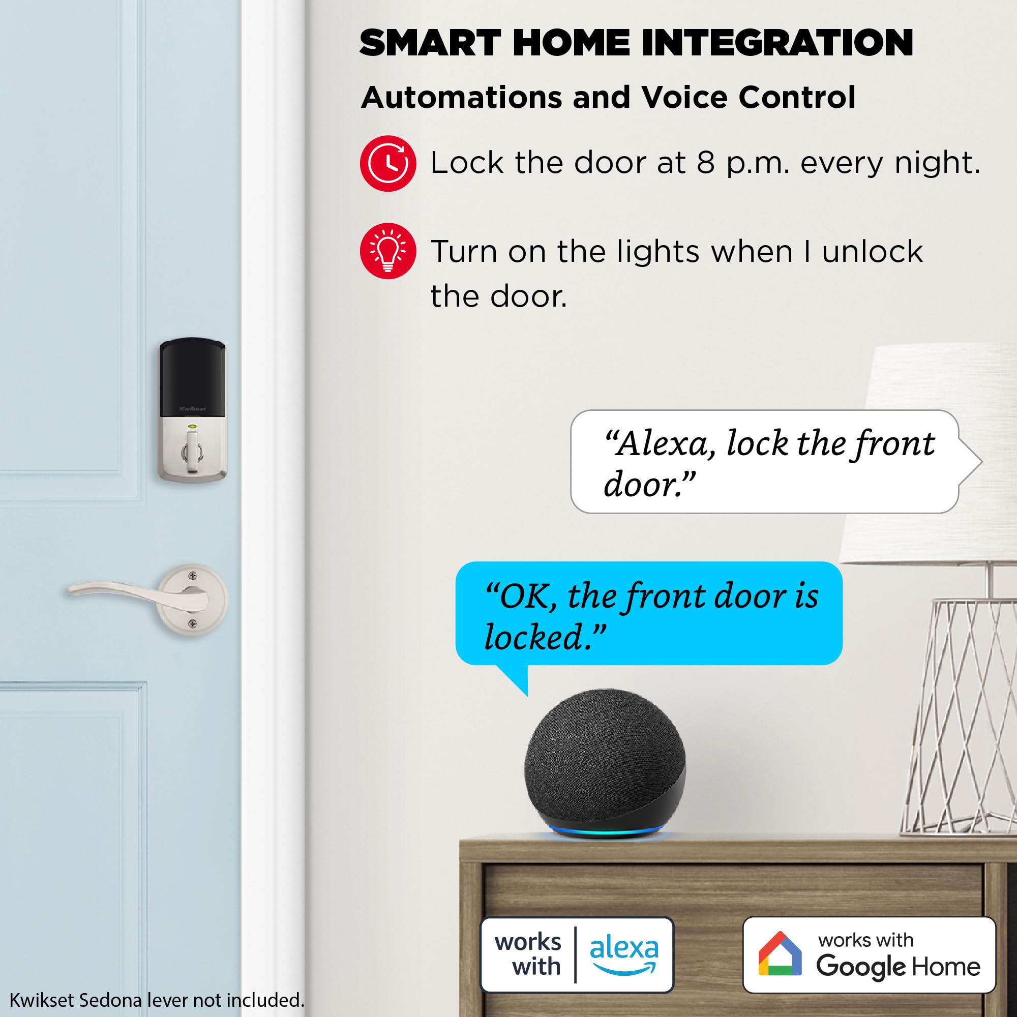 Kwikset 99380-001 Halo Wi-Fi Smart Lock Keyless Entry Electronic Keypad Deadbolt Featuring SmartKey Security, Satin Nickel