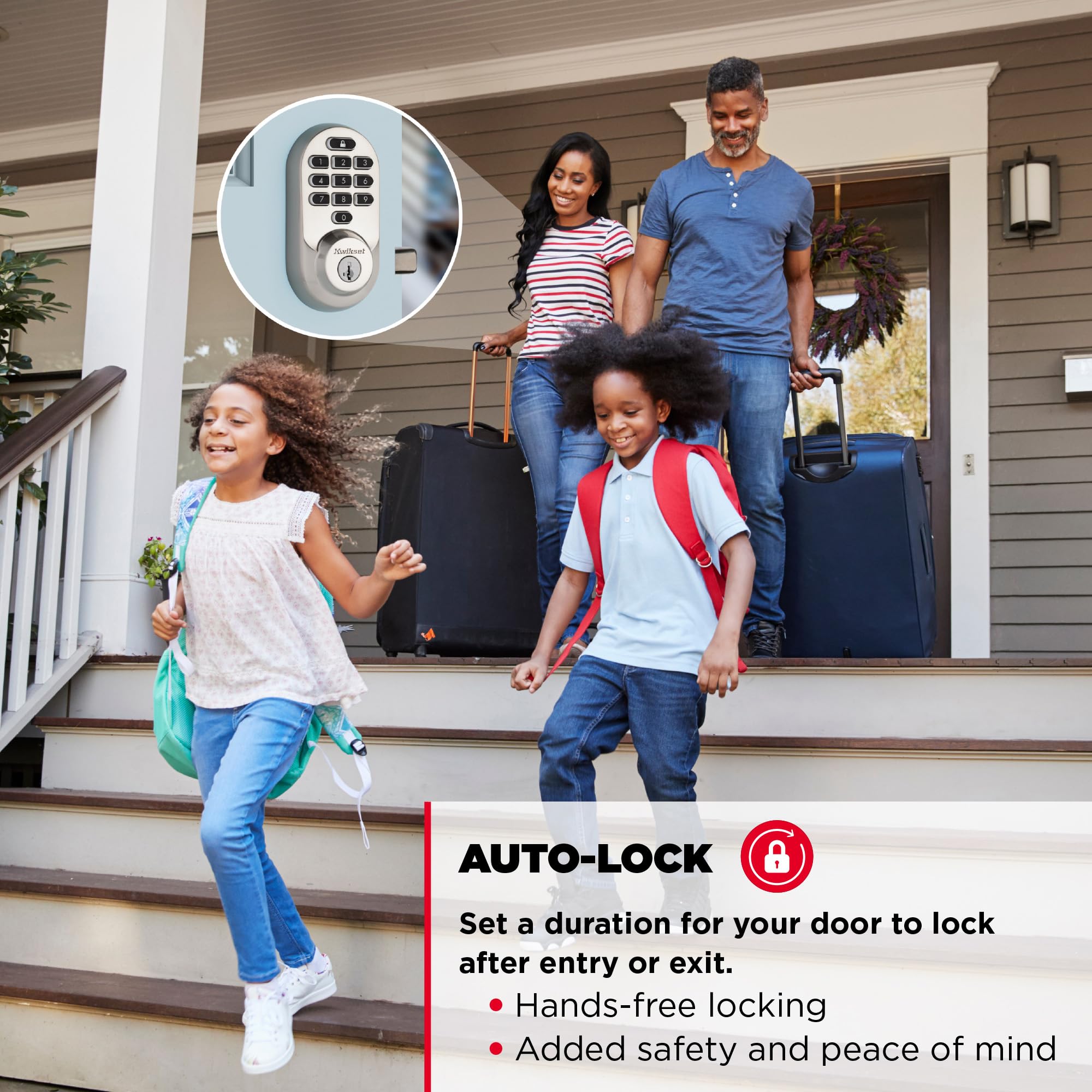 Kwikset 99380-001 Halo Wi-Fi Smart Lock Keyless Entry Electronic Keypad Deadbolt Featuring SmartKey Security, Satin Nickel