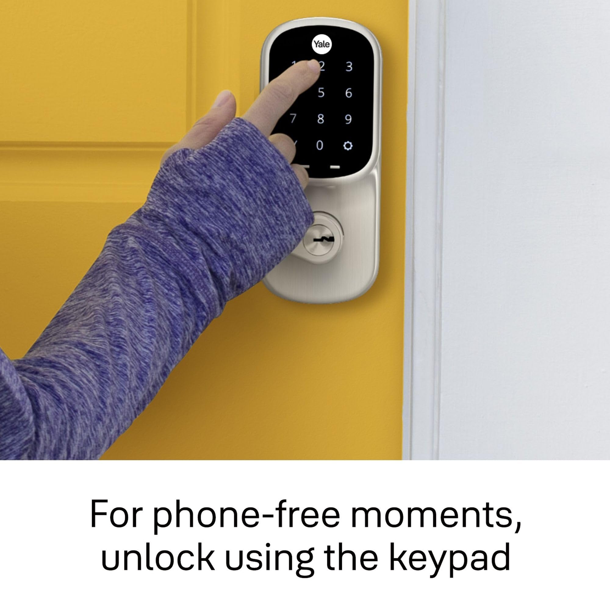 Yale Assure Lock Touchscreen, Wi-Fi Smart Lock - Works with the Yale Access App, Amazon Alexa, Google Assistant, HomeKit, Phillips Hue and Samsung SmartThings, Satin Nickel