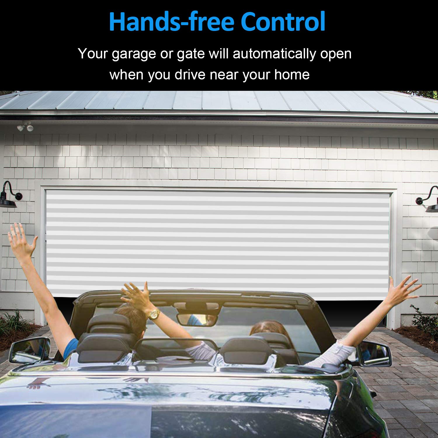Smart WiFi Garage Door Opener Remote Controller, Smartphone App Control, Compatible with Alexa, Google Assistant and IFTTT, No Hub Required