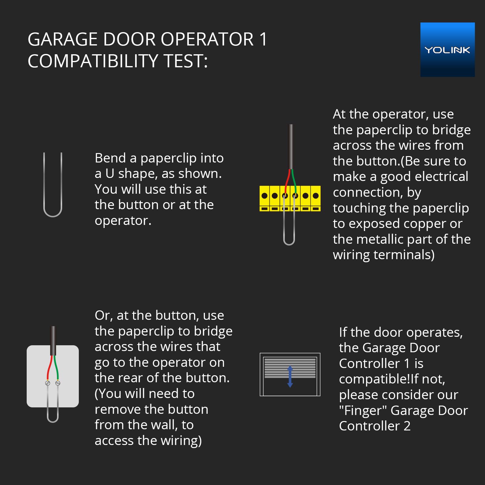 YoLink Garage Door Controller and Wireless Sensor - Remote Control Existing Garage Door Opener, 1/4 Mile World's Longest Range Garage Door Control Kit Compatible with Alexa IFTTT, YoLink Hub Required