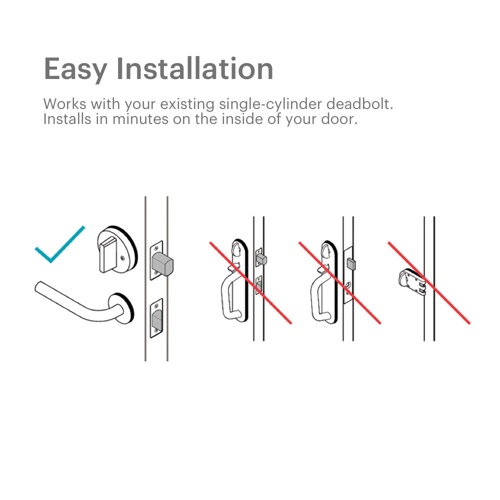 August Smart Lock Pro + Connect Hub - Wi-Fi Smart Lock for Keyless Entry - Works with Alexa, Google Assistant, and more – Silver