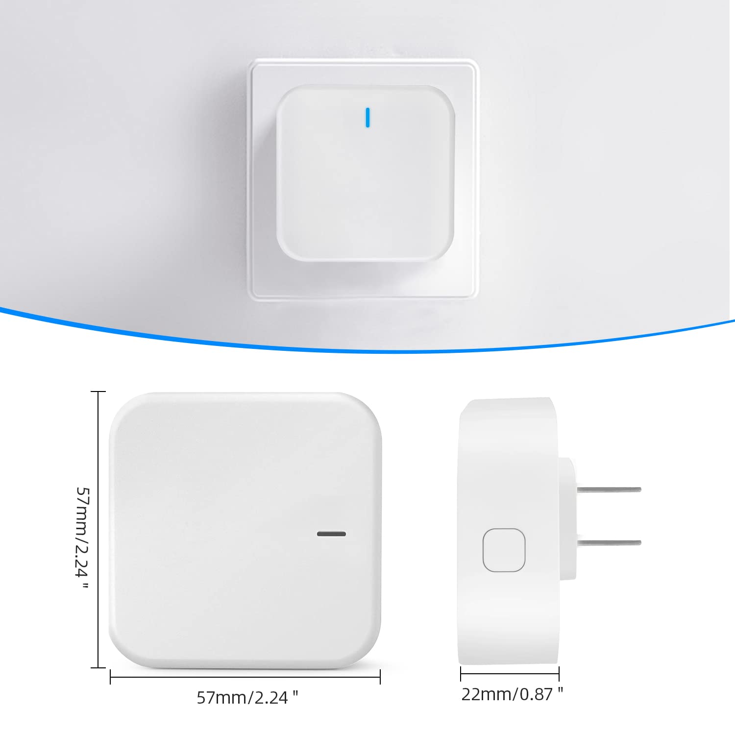 LOQRON Wi-Fi Gateway for Tuya Smart Door Lock, Wi-Fi Bridge for Bluetooth Lock Remotely Control with Tuya/SmartLife App, Gateway Smart Hub Remote Control for Door Locks