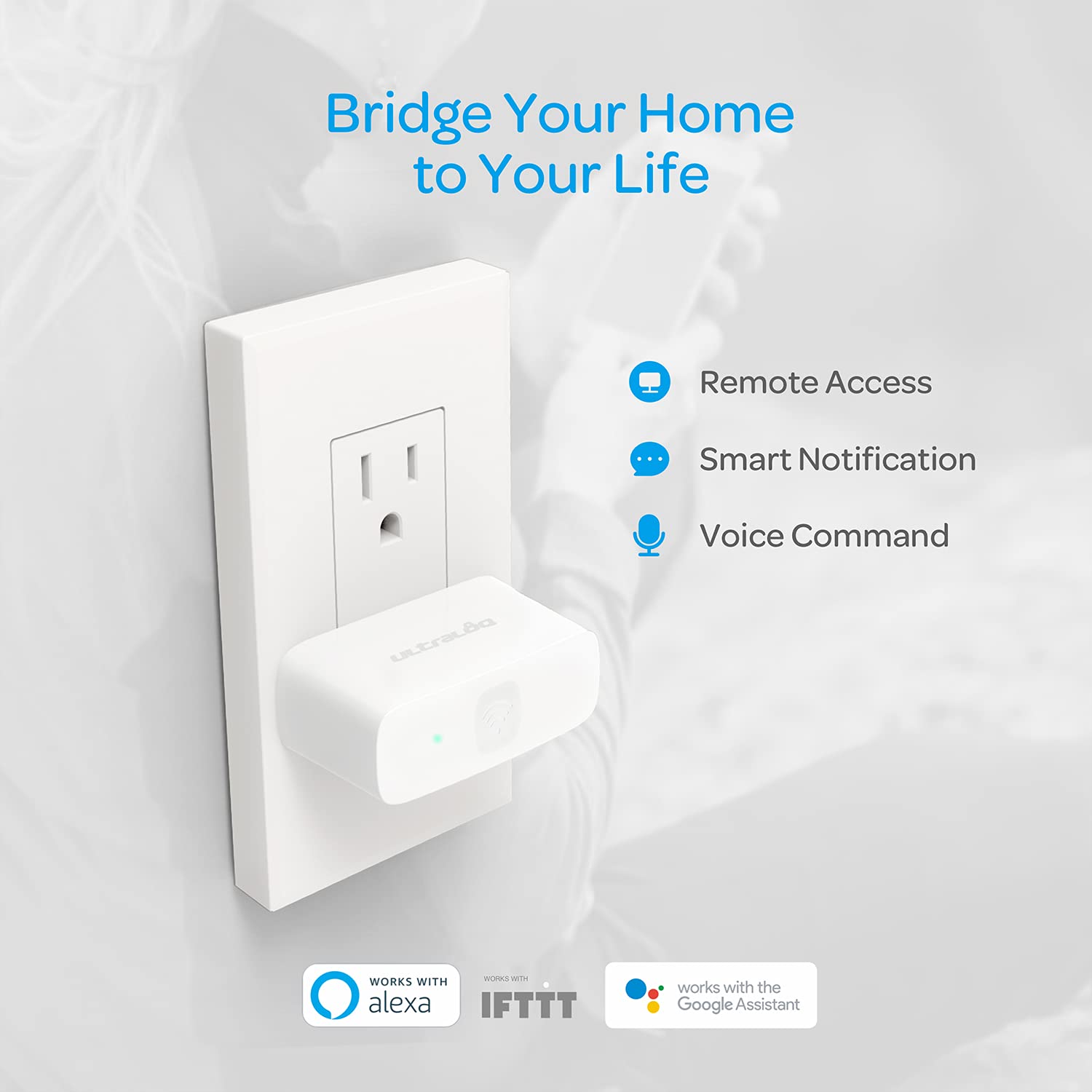 ULTRALOQ UL3 BT (2nd Gen) Smart Lock + Bridge WiFi Adaptor, 5-in-1 Keyless Entry Door Lock with WiFi, Bluetooth, Biometric Fingerprint and Touch Keypad, Smart Door Lock Latch Edition (Satin Nickel)
