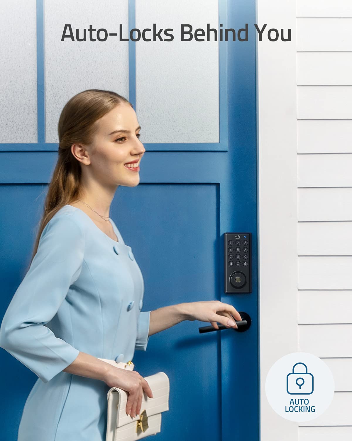 eufy Security Keyless Entry Door Lock, App Control, Bluetooth Electronic Deadbolt, BHMA Certified, IPX3 Weatherproof Protection, Compatible with Wi-Fi Bridge (Sold Separately)
