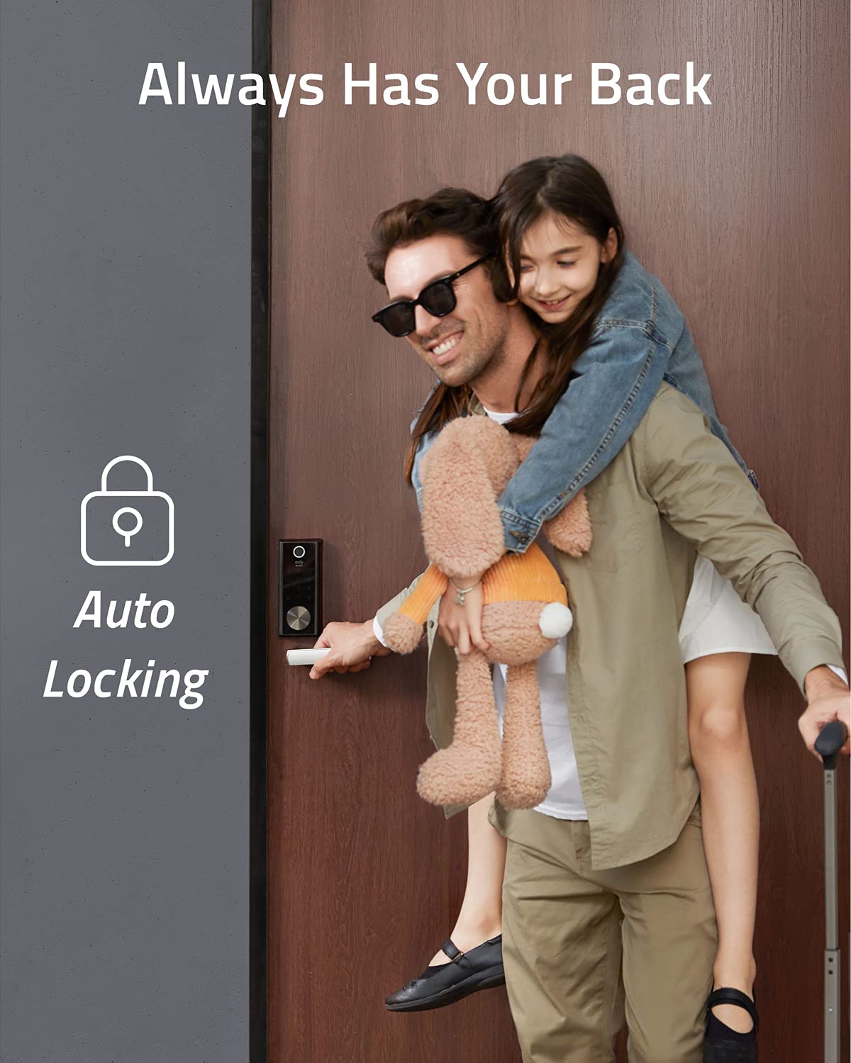 eufy Security S230 Smart Lock Touch & Wi-Fi, Fingerprint Scan, Keyless Entry Door Lock, Smart Built-in Wi-Fi Lock, Bluetooth Electronic Deadbolt, Touchscreen Keypad, BHMA Certified, IP65 Weatherproof