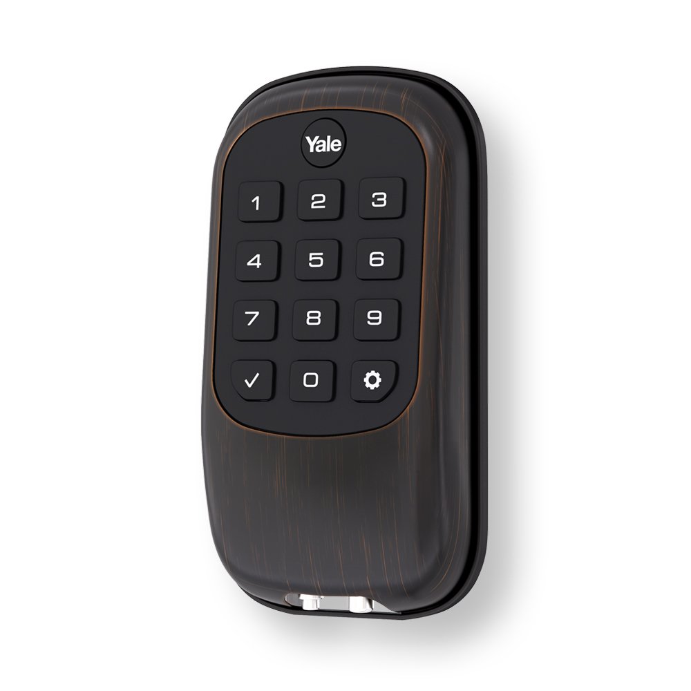 Yale Security Real Living Keyless Push Button Deadbolt With Z-Wave, Oil Rubbed Bronze