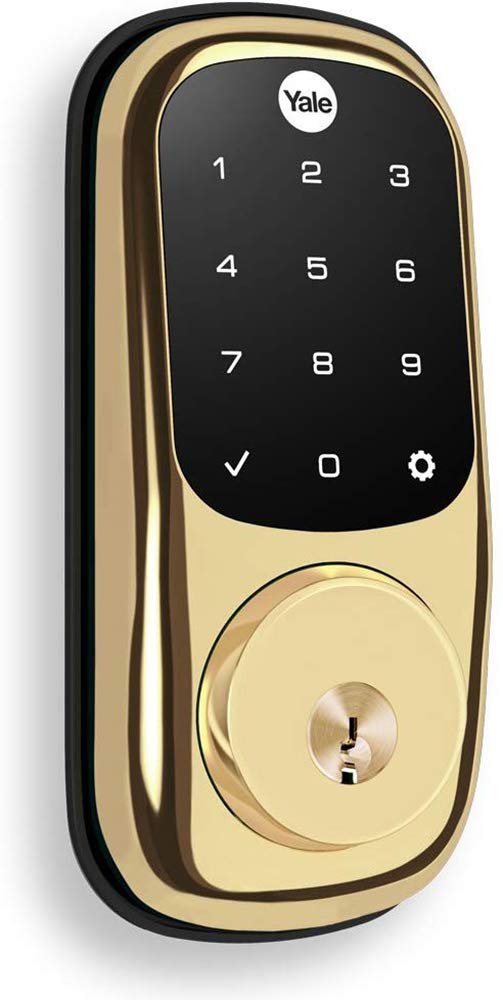 Yale Touchscreen Electronic Deadbolt with Z-Wave, Polished Brass (YRD220-ZW-605), Works with Alexa via SmartThings or Wink