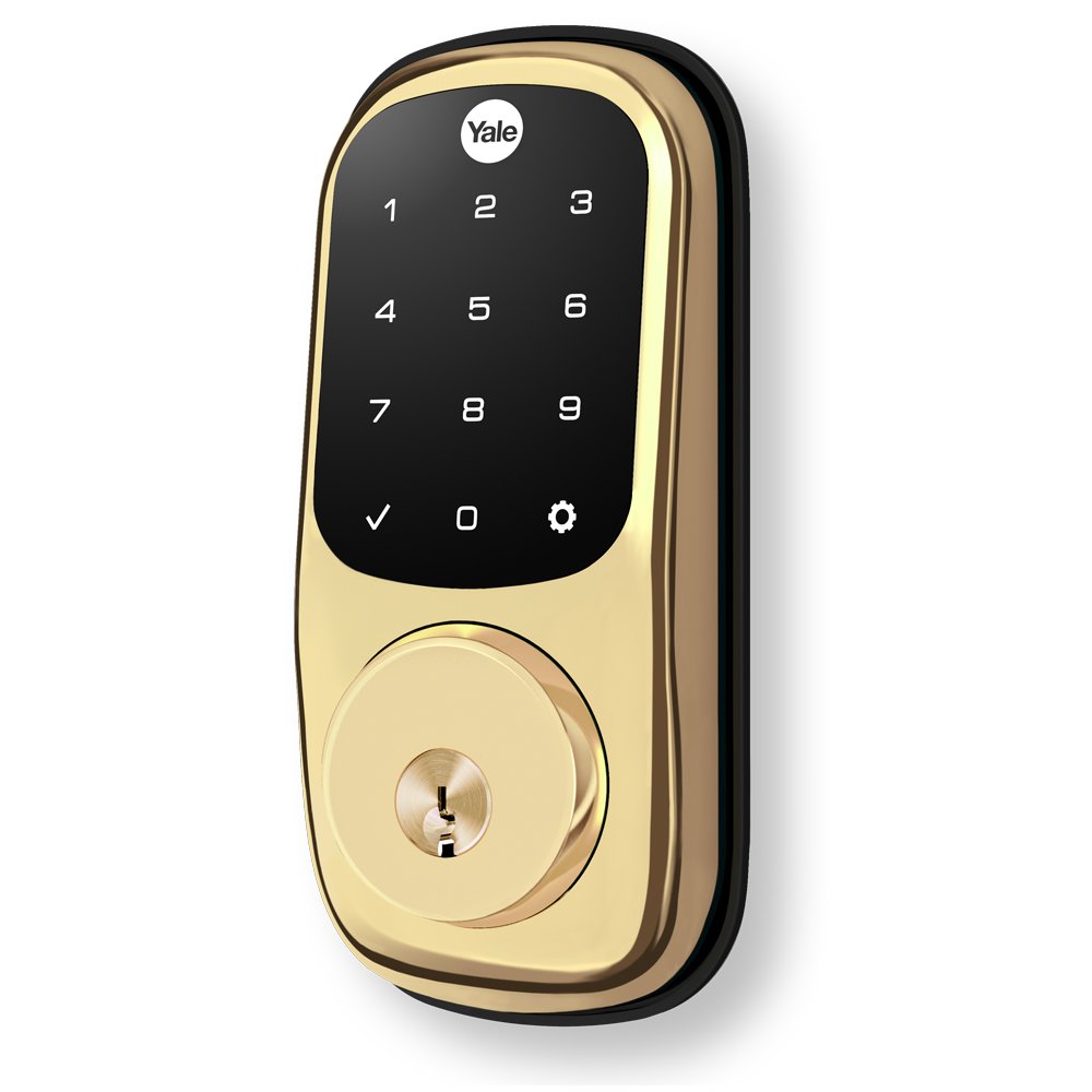 Yale Touchscreen Electronic Deadbolt with Z-Wave, Polished Brass (YRD220-ZW-605), Works with Alexa via SmartThings or Wink