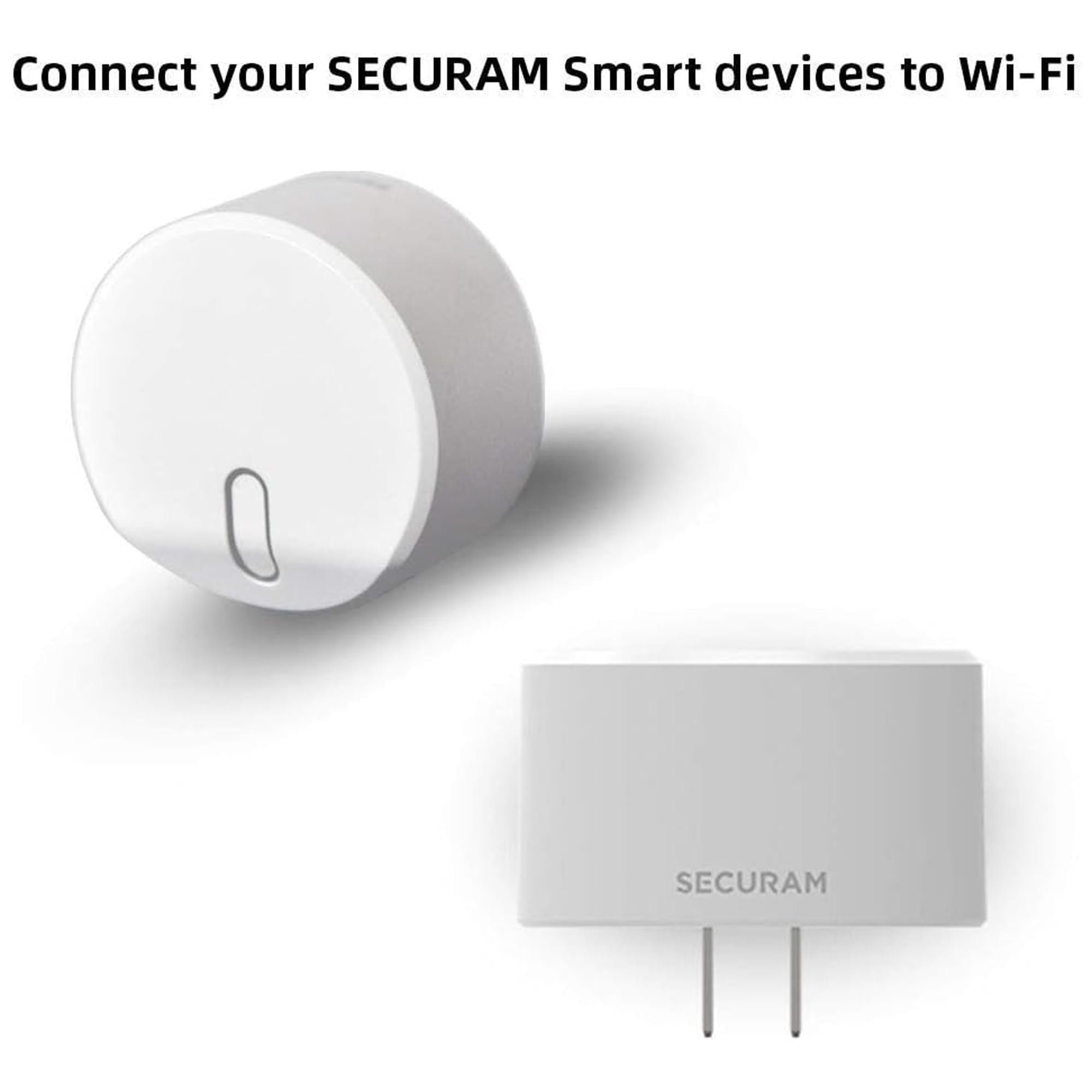 SECURAM Smart Hub, Wi-Fi Bridge for SECURAM Touch Smart Lock Deadbolt with Fingerprint for Remote and Voice Control, Works with iOS and Android