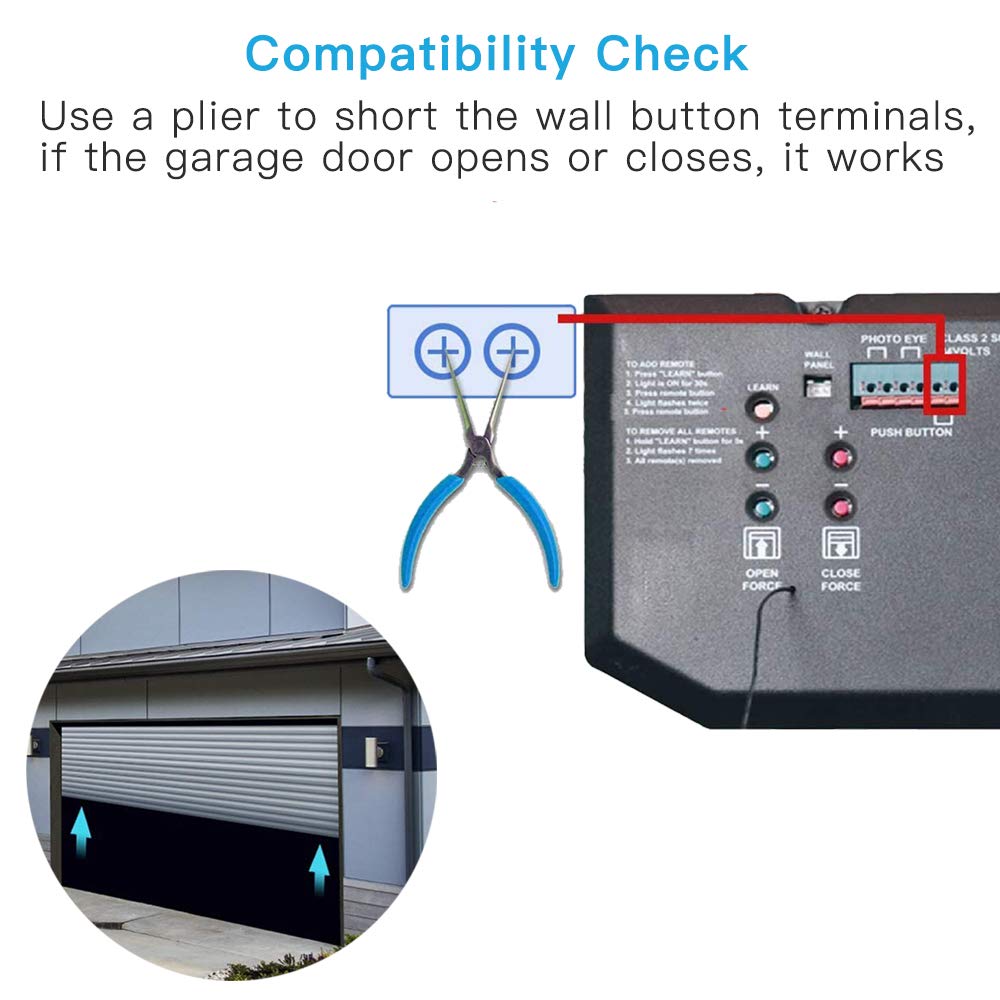 LoraTap Smart WiFi Garage Door Opener Controller, Wireless Remote Control Switch Timer Open/Close Monitor, Smart Life App Control, Voice Control, Works with Alexa and Google Home, No Hub Required