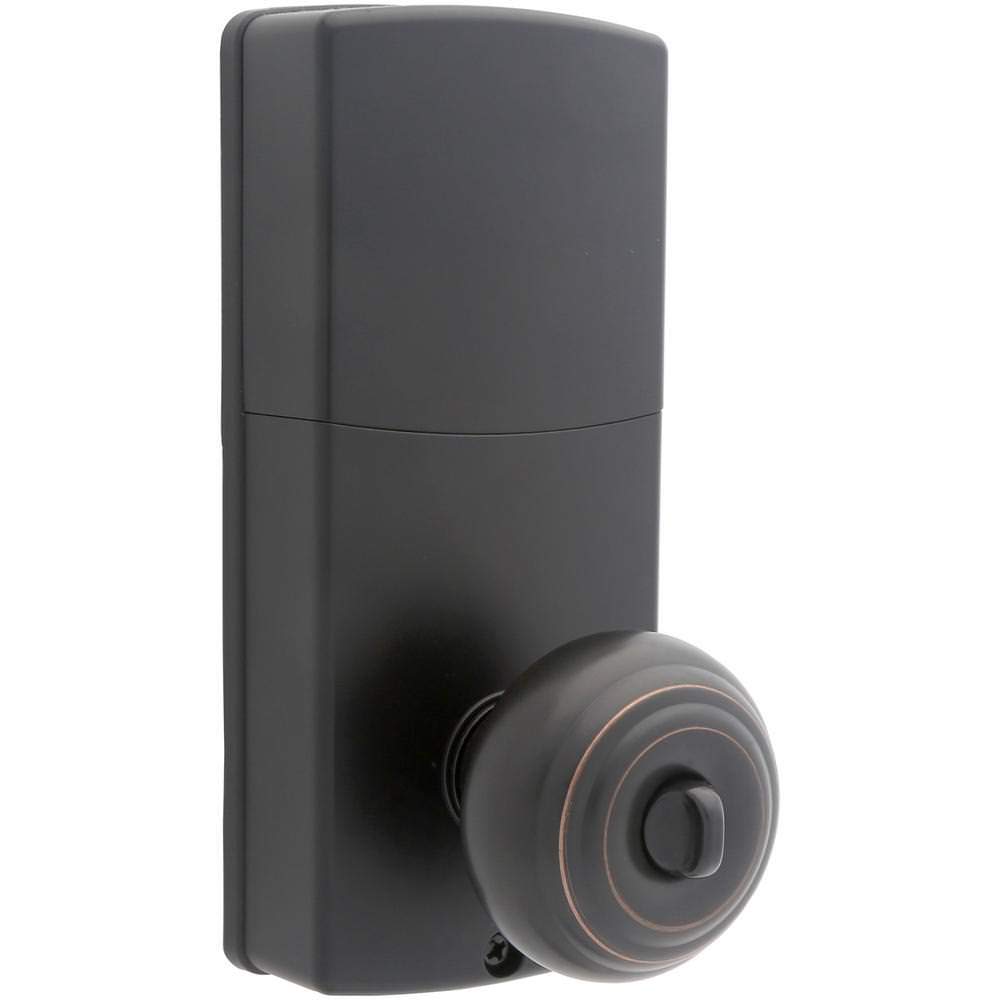 Honeywell Safes & Door Locks BLE Electronic Entry Knob with Keypad, Square Faceplate, Oil Rubbed Bronze