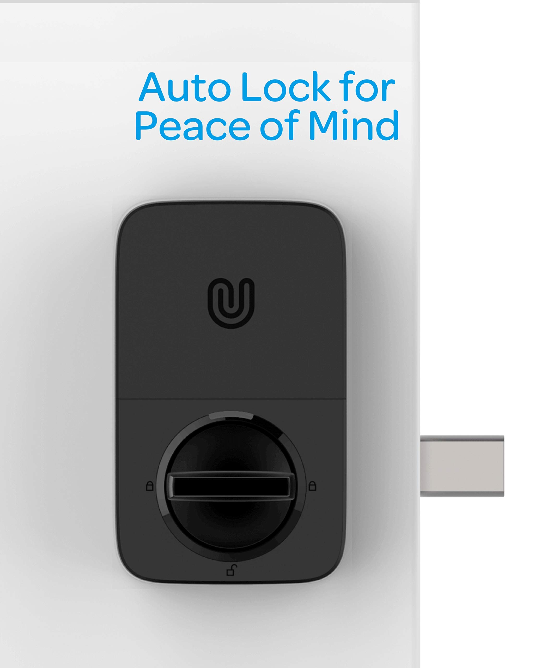 ULTRALOQ U-Bolt Smart Door Lock Black with Bridge WiFi Adaptor and AA Ultra Lithium Battery (Pack of 8), 5-in-1 Keyless Entry Door Lock with WiFi, Bluetooth and Keypad