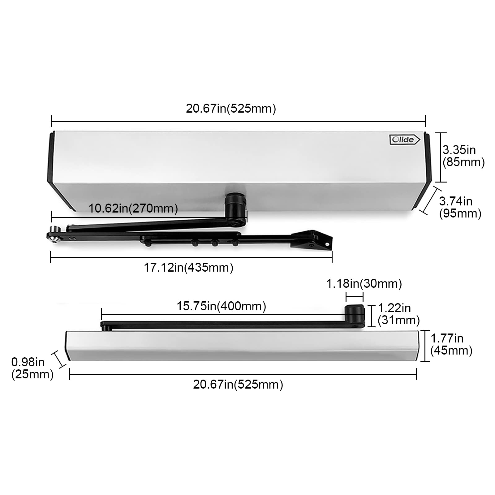 Olideauto Automatically Door Closer with Wireless Remote Control,WiFi Access Control Automatic Door Opening System,Compatible with Alexa,Google Home,Smartphone App
