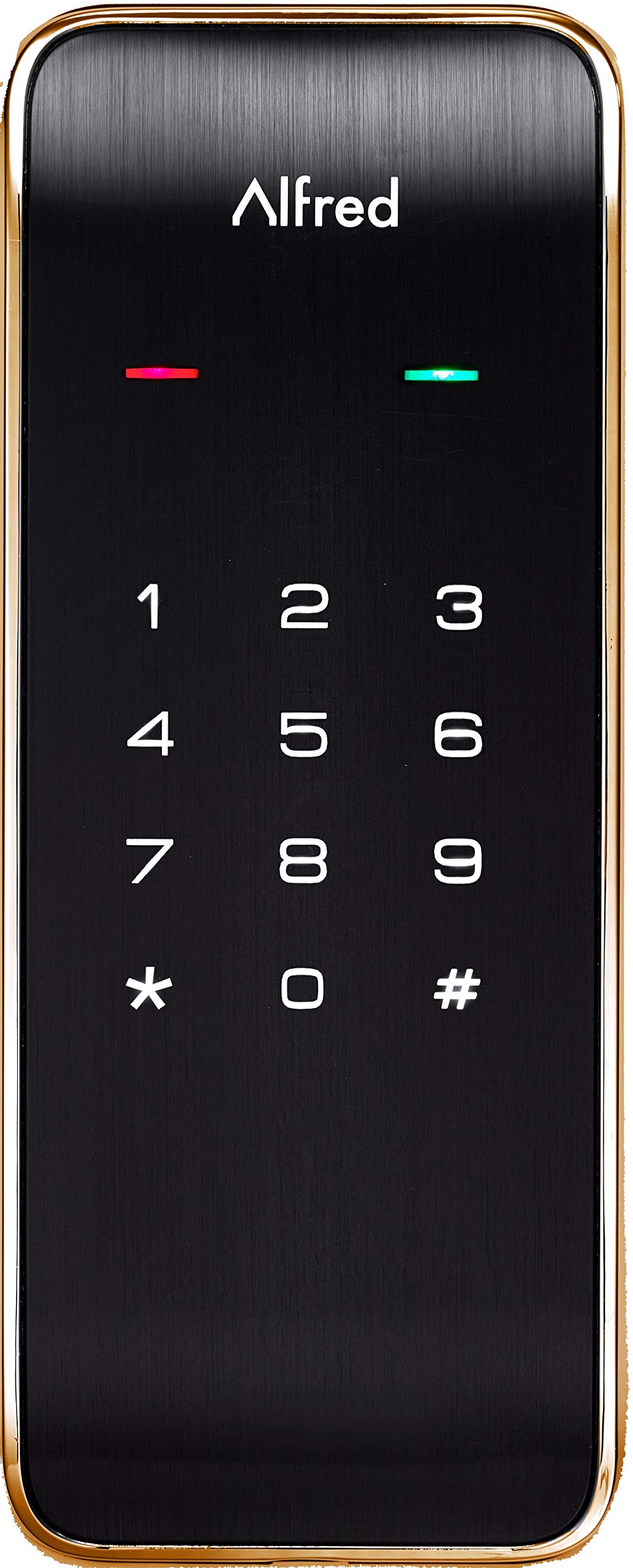 Alfred DB2 Smart Door Lock Deadbolt Touchscreen Keypad, Pin Code + Bluetooth, Up to 20 Pin Codes (Gold)
