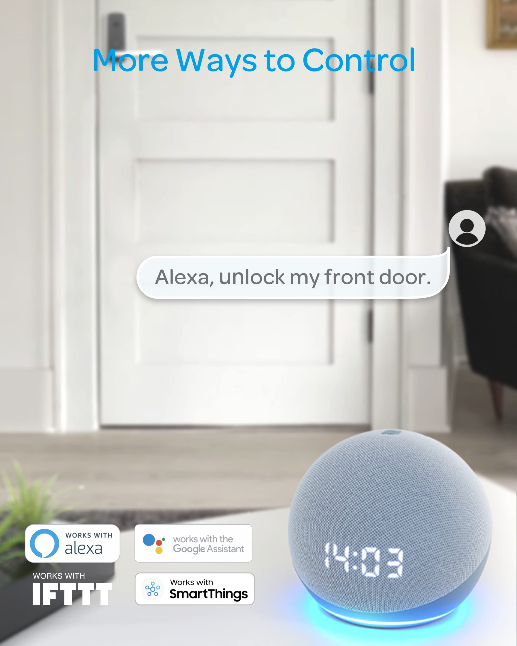 ULTRALOQ Lever, WiFi Smart Lock with Bridge, Heavy Duty 5-in-1 Keyless Entry Door Locks, Fingerprint Lock with Keypads and Voice Guide, Smart Door Lock for Front Door, Home and Office
