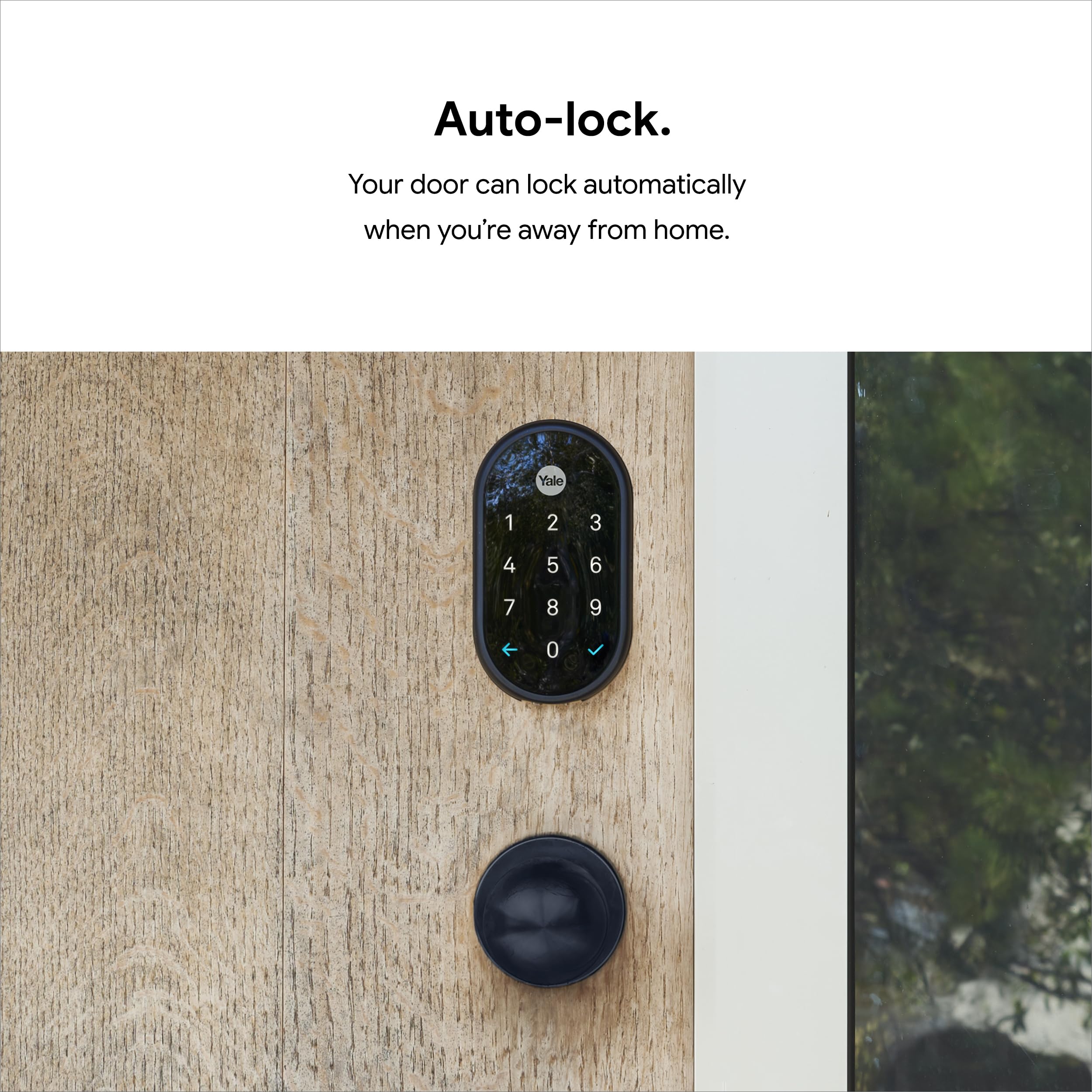 Google Nest x Yale Lock - Tamper Proof Smart Lock for Keyless Entry - Keypad Deadbolt Lock for Front Door - Works with Nest Secure Alarm System - Black Suede