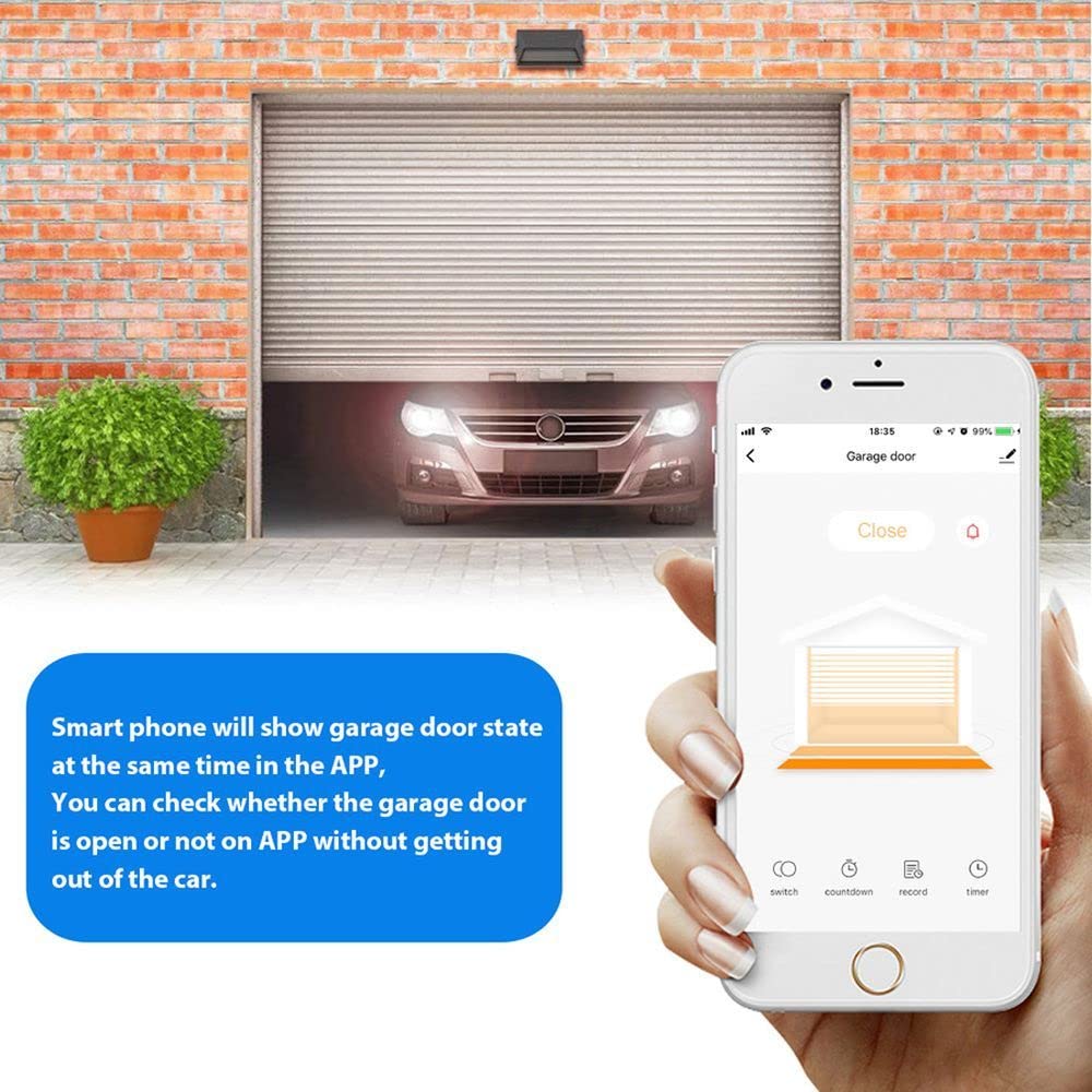 EVERSECU Tuya Smart WiFi Switch Garage Door Opener Controller Work with Alexa Echo Google Home SmartLife/Tuya APP Control No Hub Required