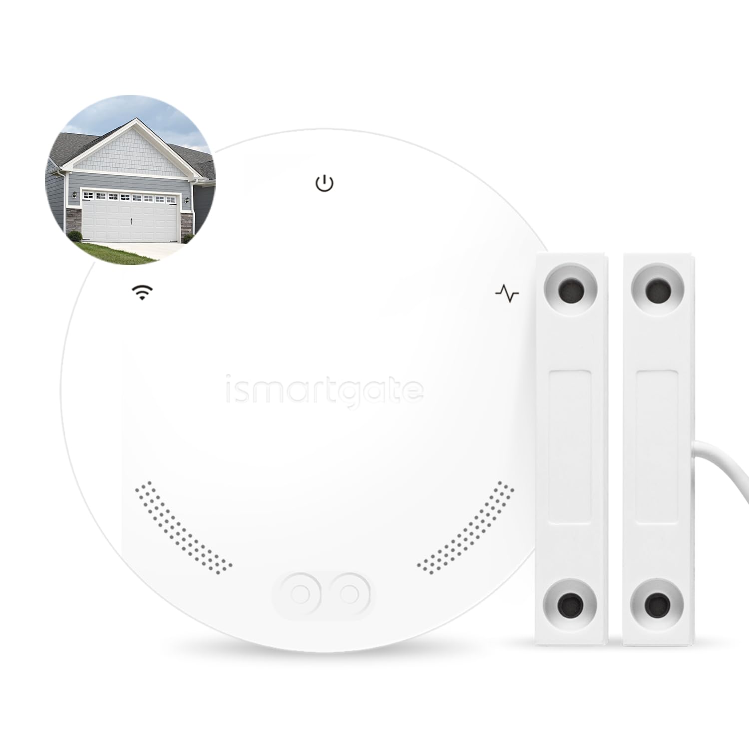 ismartgate Mini Smart Garage Door Opener Remote, APP Control, Compatible with Amazon Alexa, Google Assistant, IFTTT, Compatible with All Garage Openers. Wired Sensor Included.