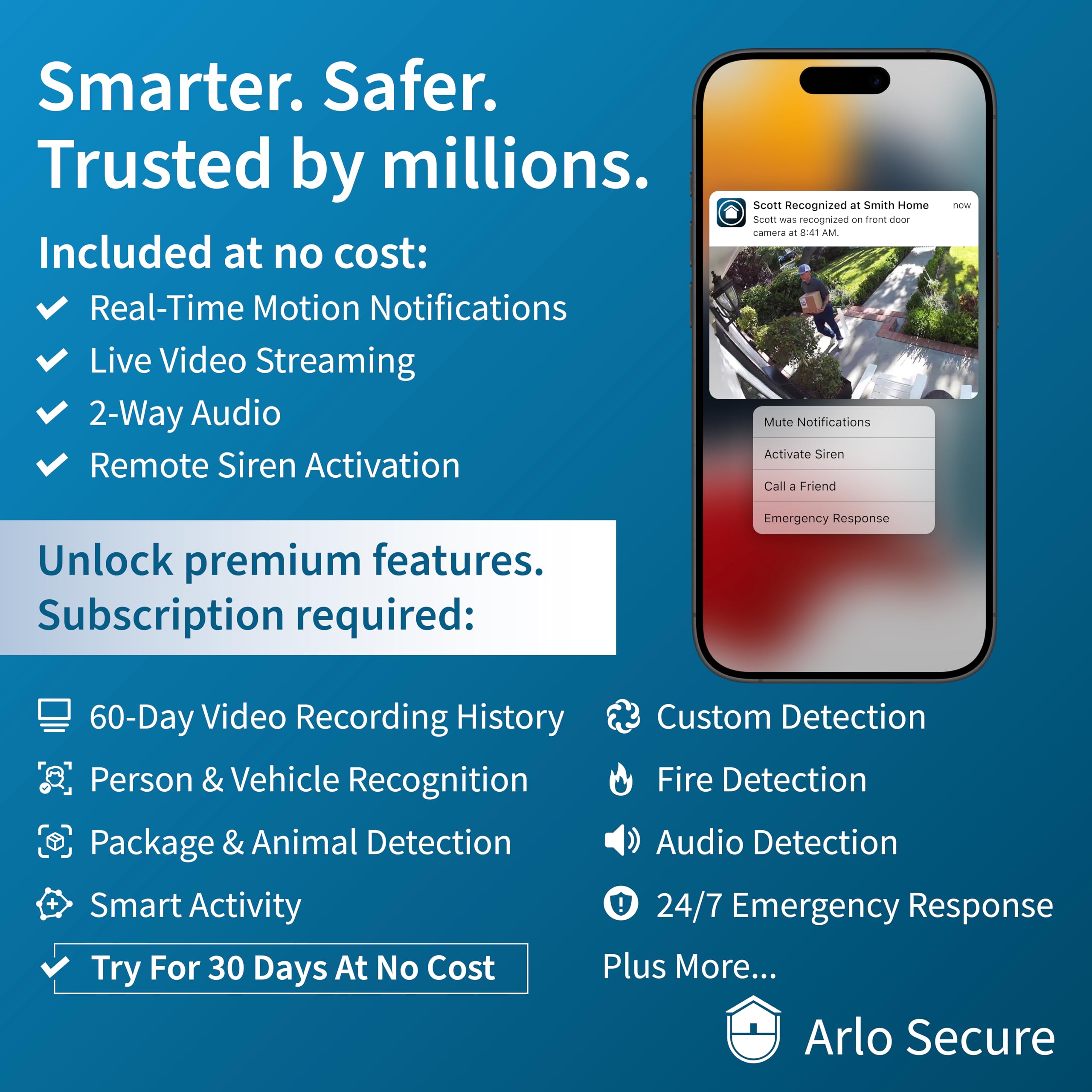 Arlo Pro 3 Floodlight Camera - Wireless Security, 2K Video & HDR, Color Night Vision, 2 Way Audio, Wire-Free, Direct to WiFi No Hub Needed, 160° View, Works with Alexa, White - FB1001